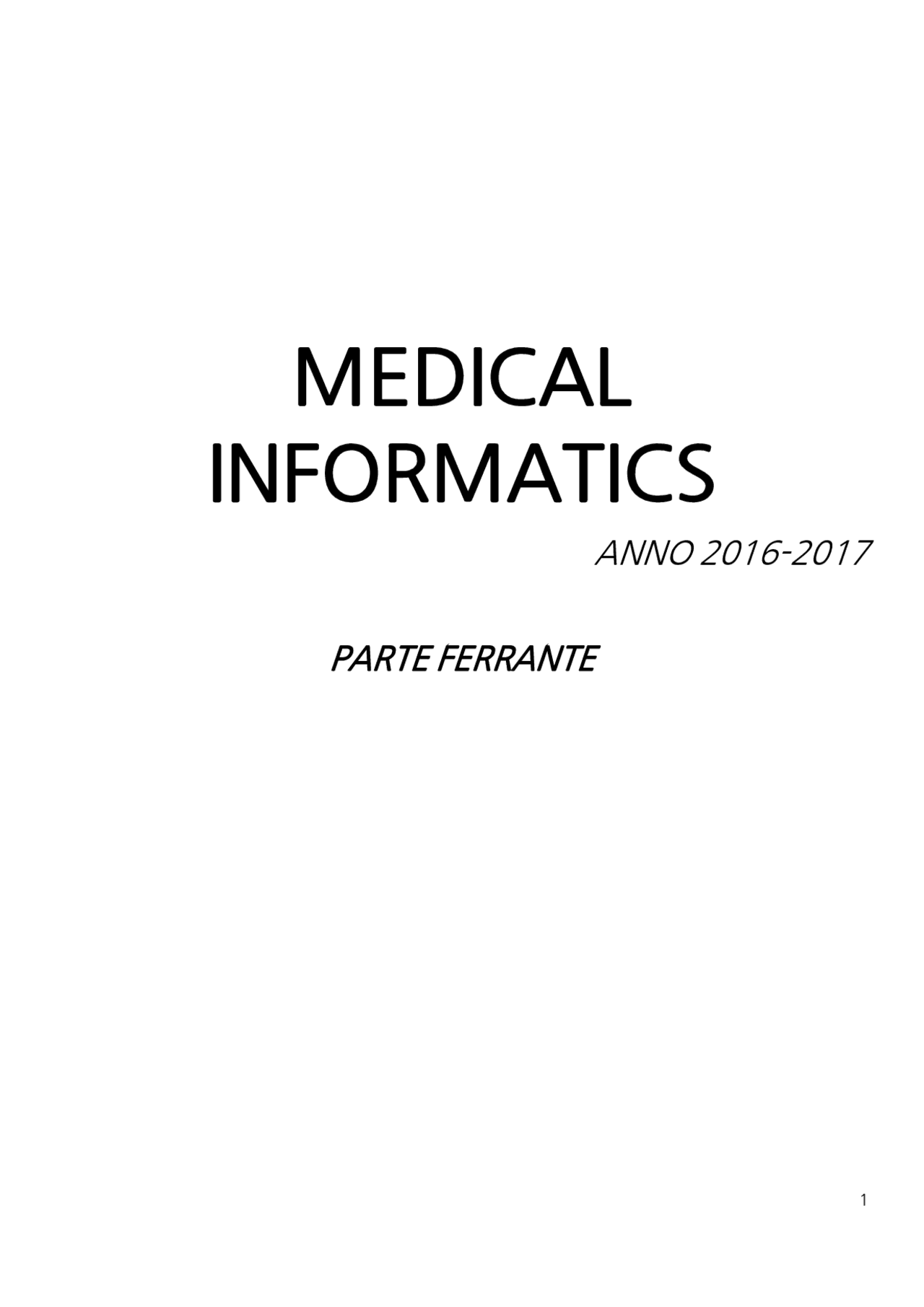 Informatica Medica Per Ingegneria Docsity