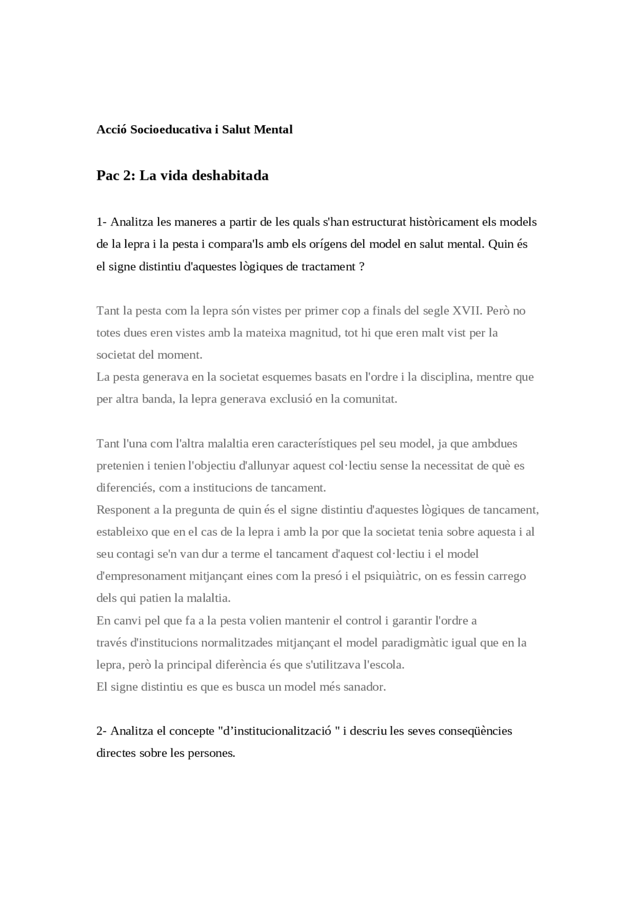 Pac 2 Acció Socioeducativa I Salut Mental Docsity