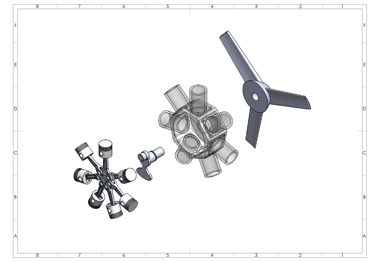 Diseño de un Motor Estrella | Esquemas y mapas conceptuales de Dibujo ...