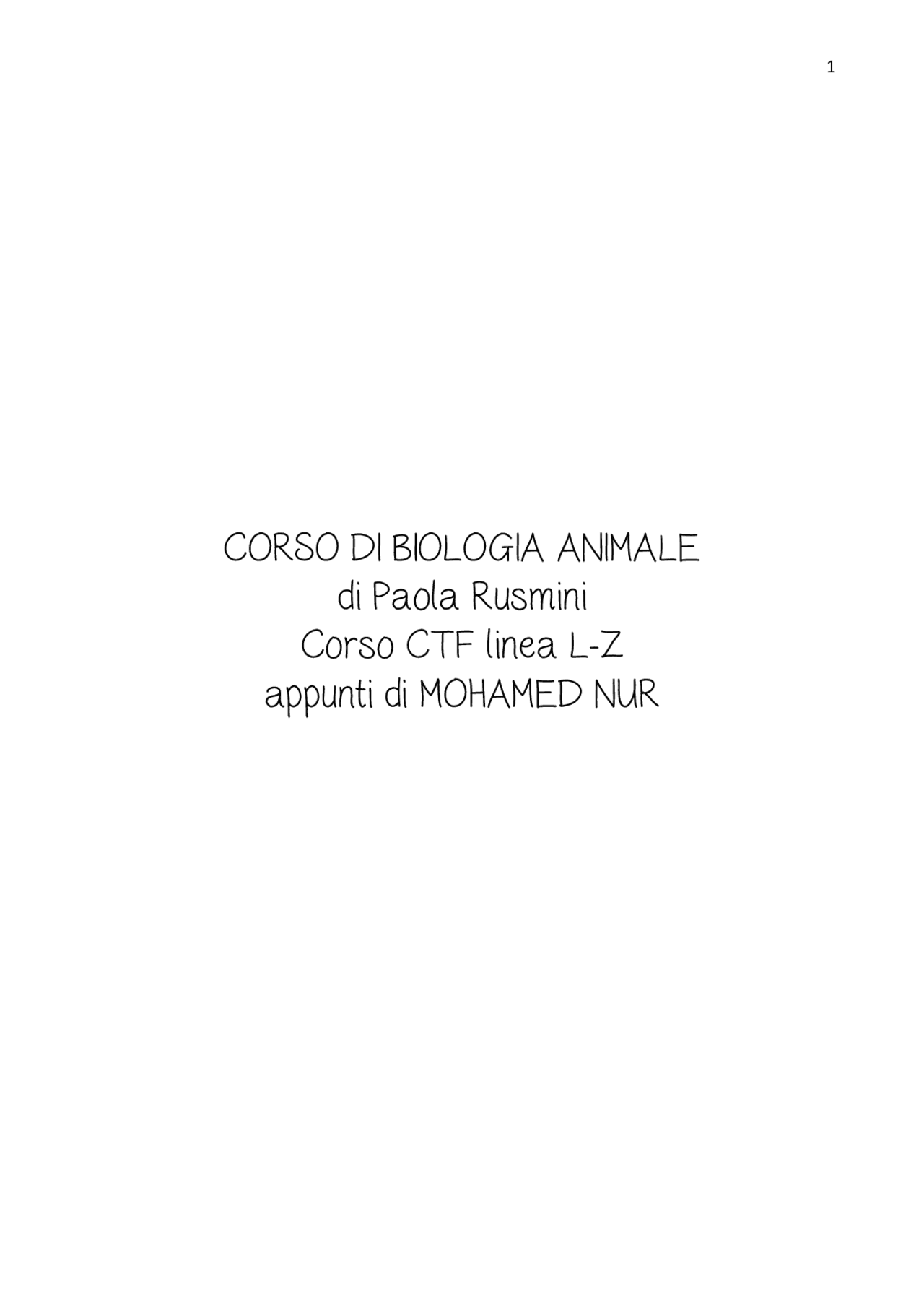 BIOLOGIA ANIMALE COMPLETO - Docsity