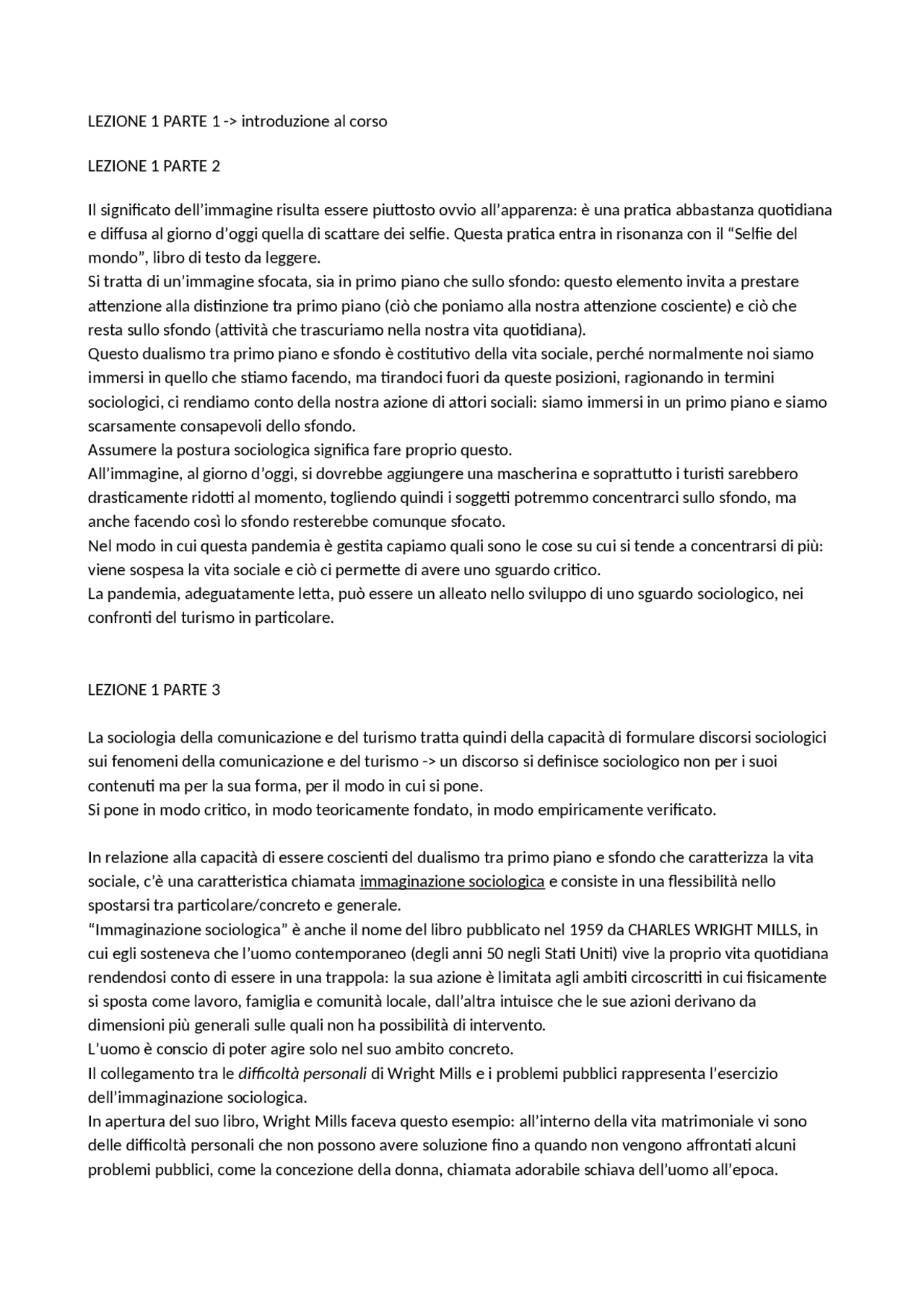 Sintesi Del Libro Il Mondo In Questione Paolo Jedlowski Docsity