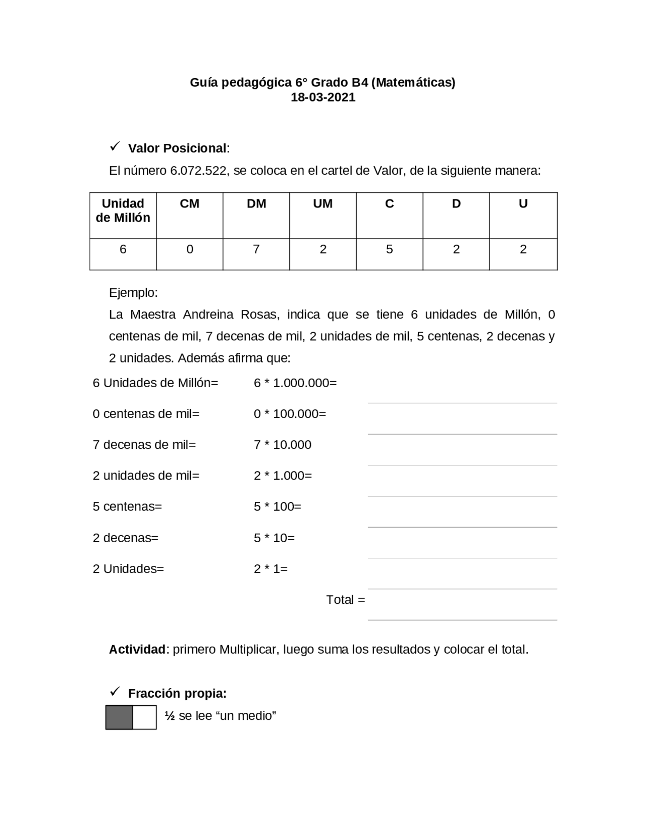 Actividades matematicas para 6to grado básica | Apuntes de Matemáticas ...