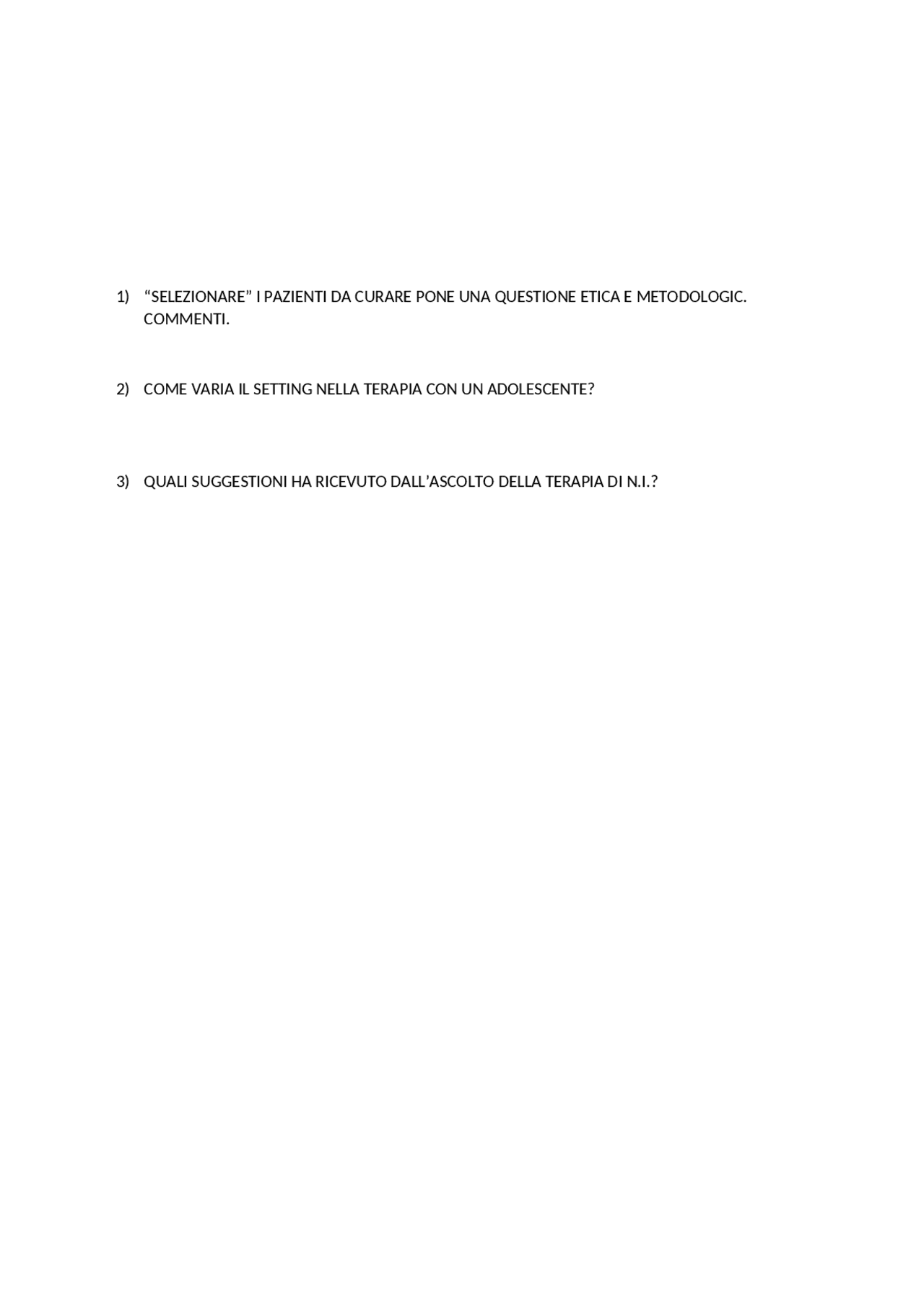 Domande Esame Laboratorio Metodologie E Tecniche Del Colloquio