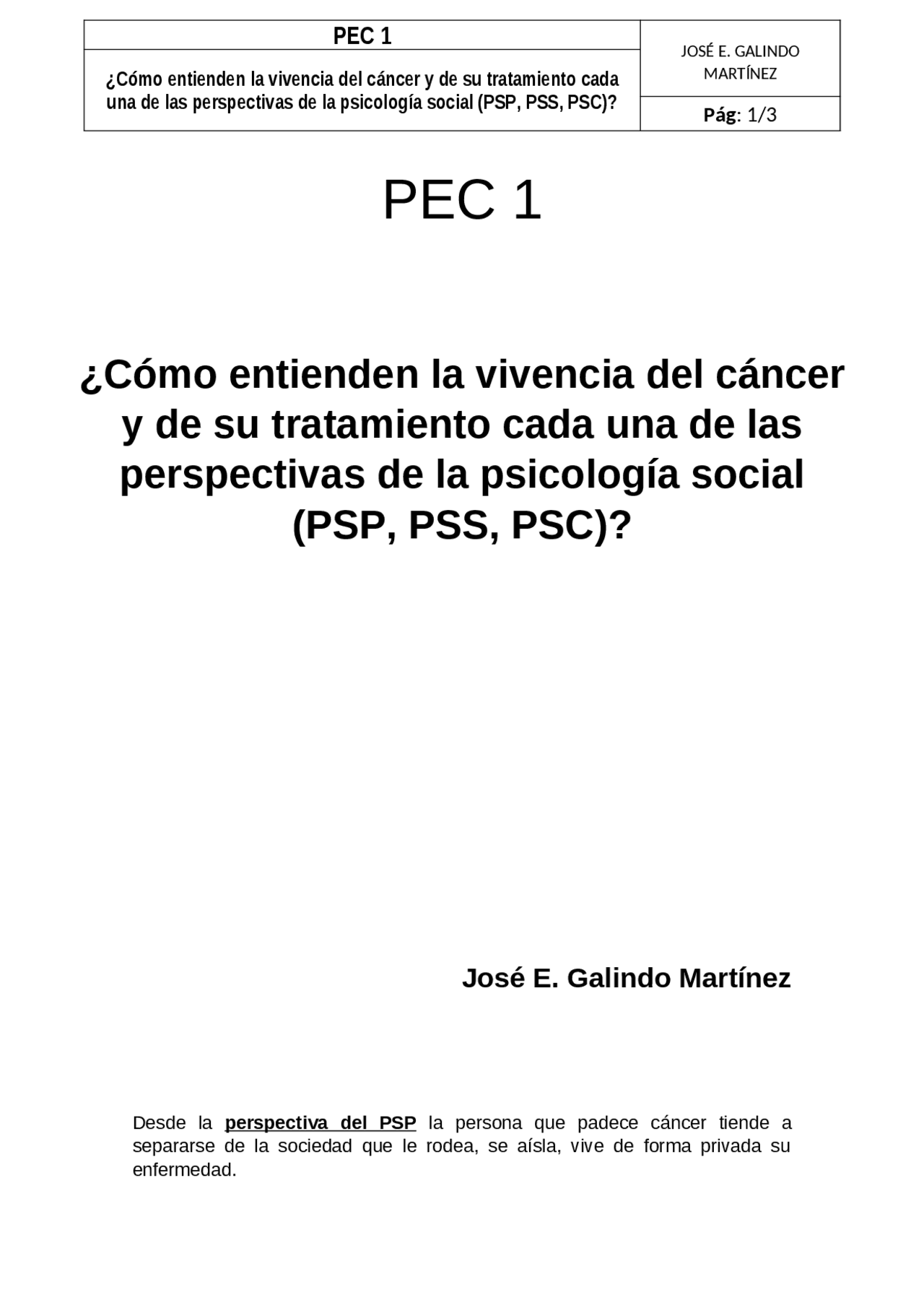Pec 2 fundamentos psicosociales del comportamiento humano - Docsity