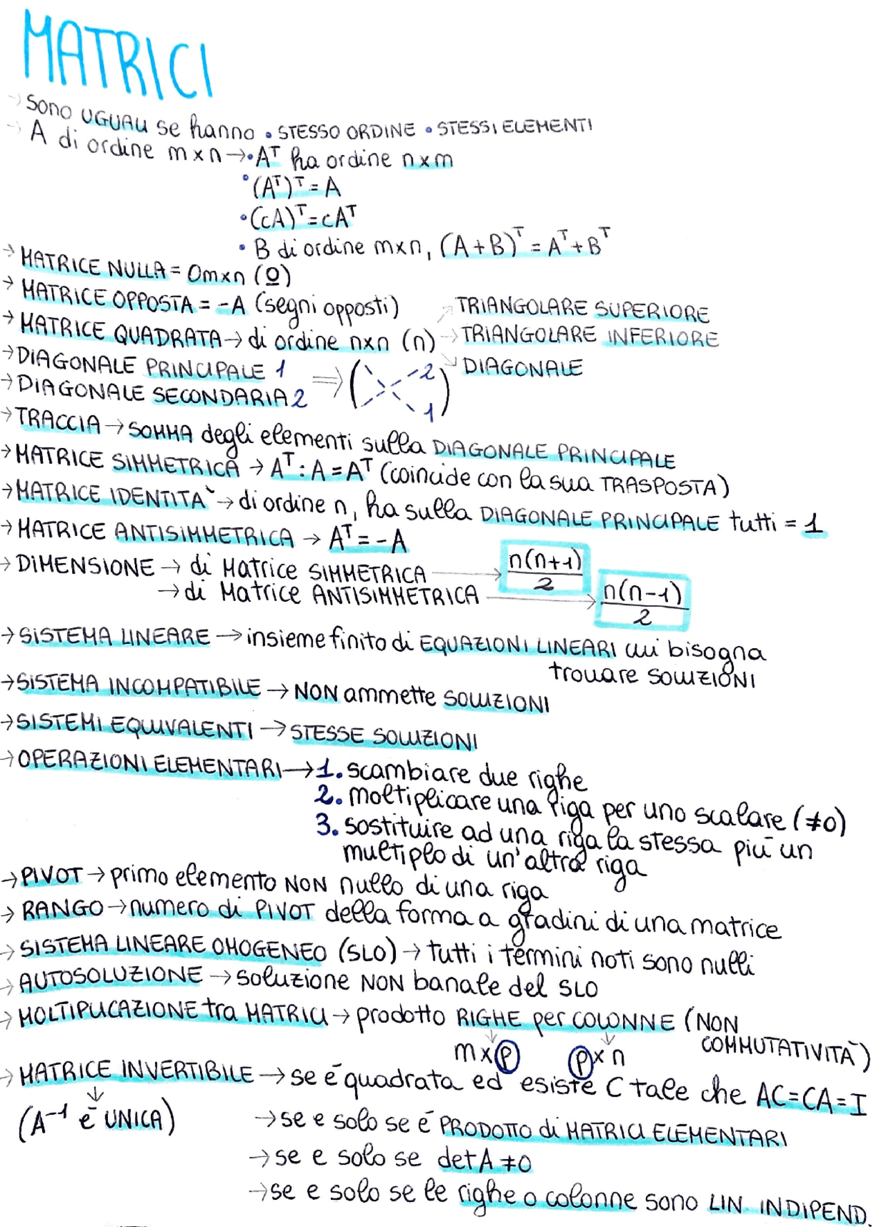 Geometria E Algebra Lineare Docsity
