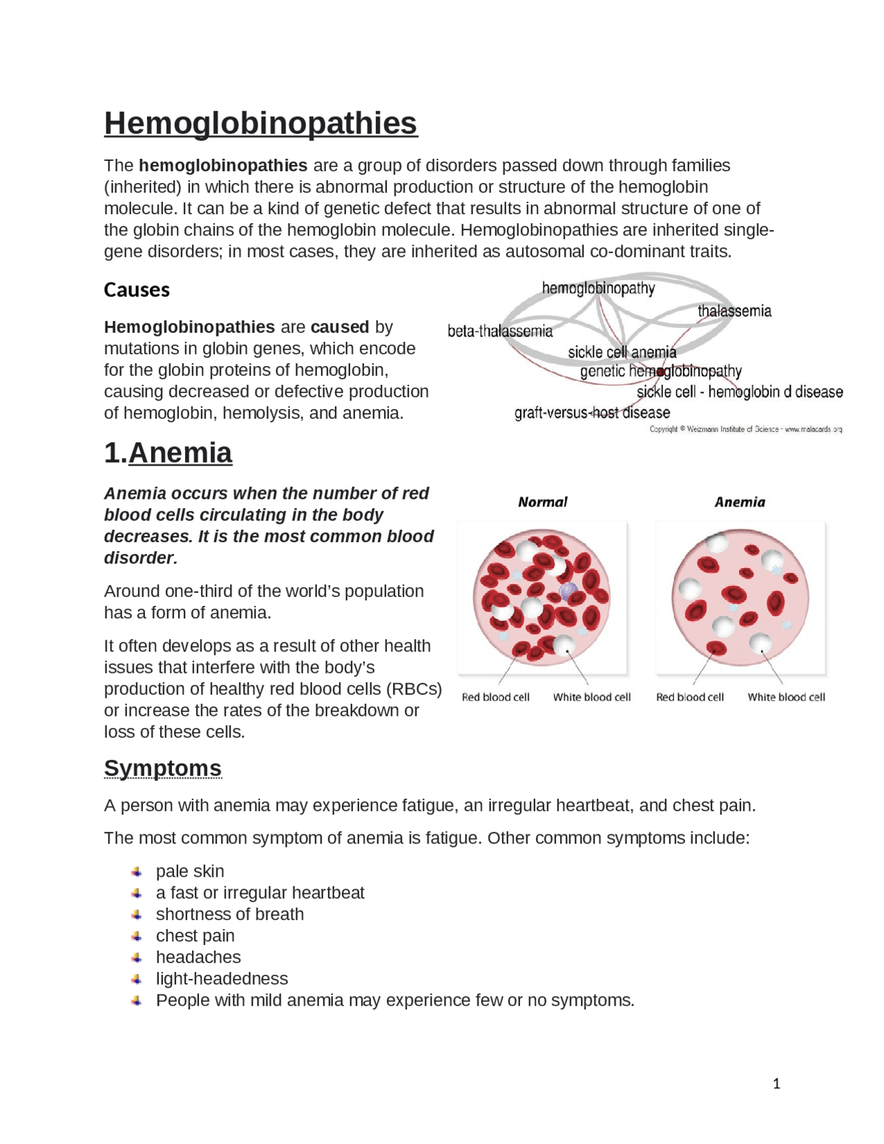 Effective and sufficient khnowledge about Hemoglobinopathies - Docsity