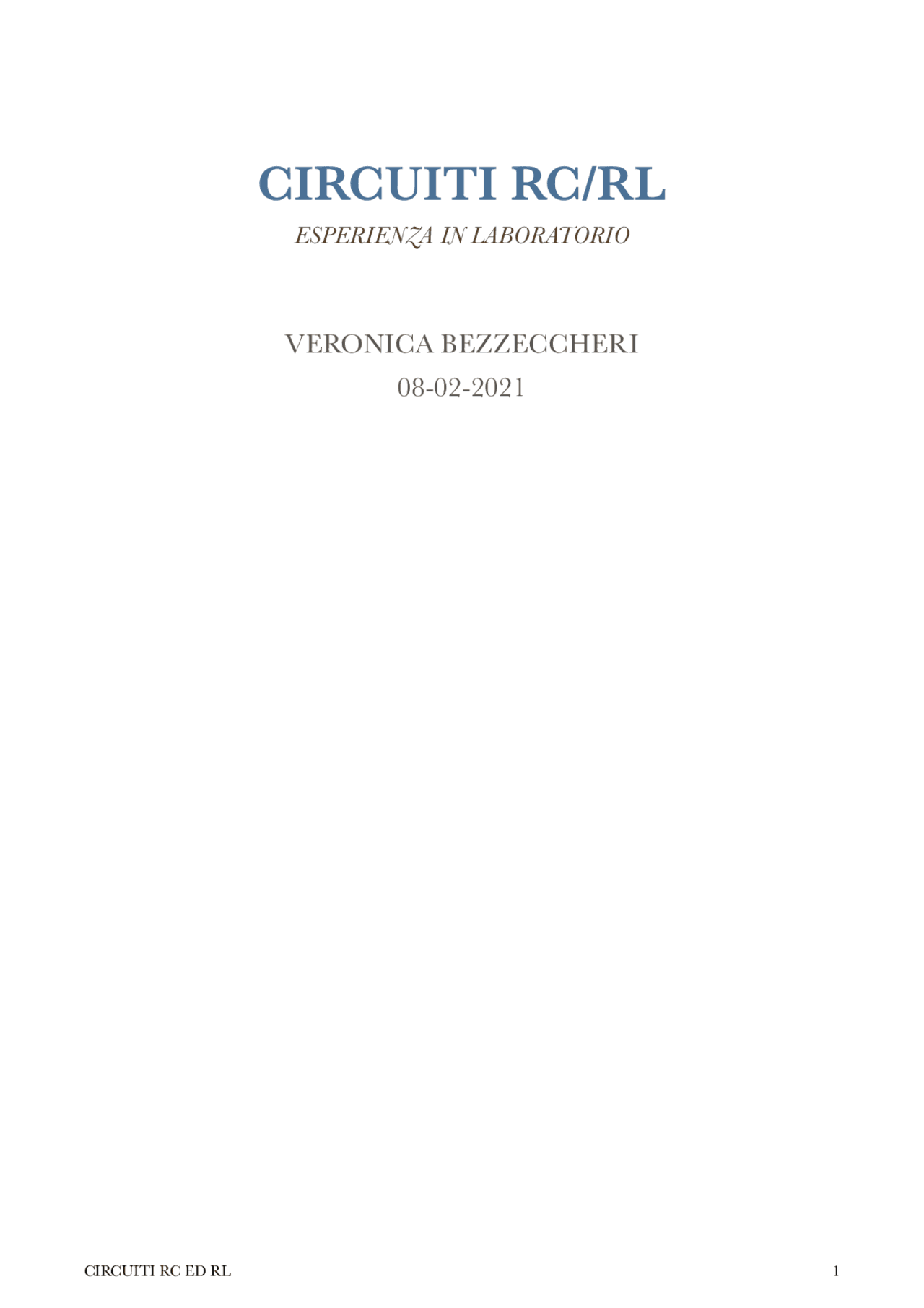 Relazione Di Fisica Circ Rc E Rl Guide Progetti E Ricerche Di
