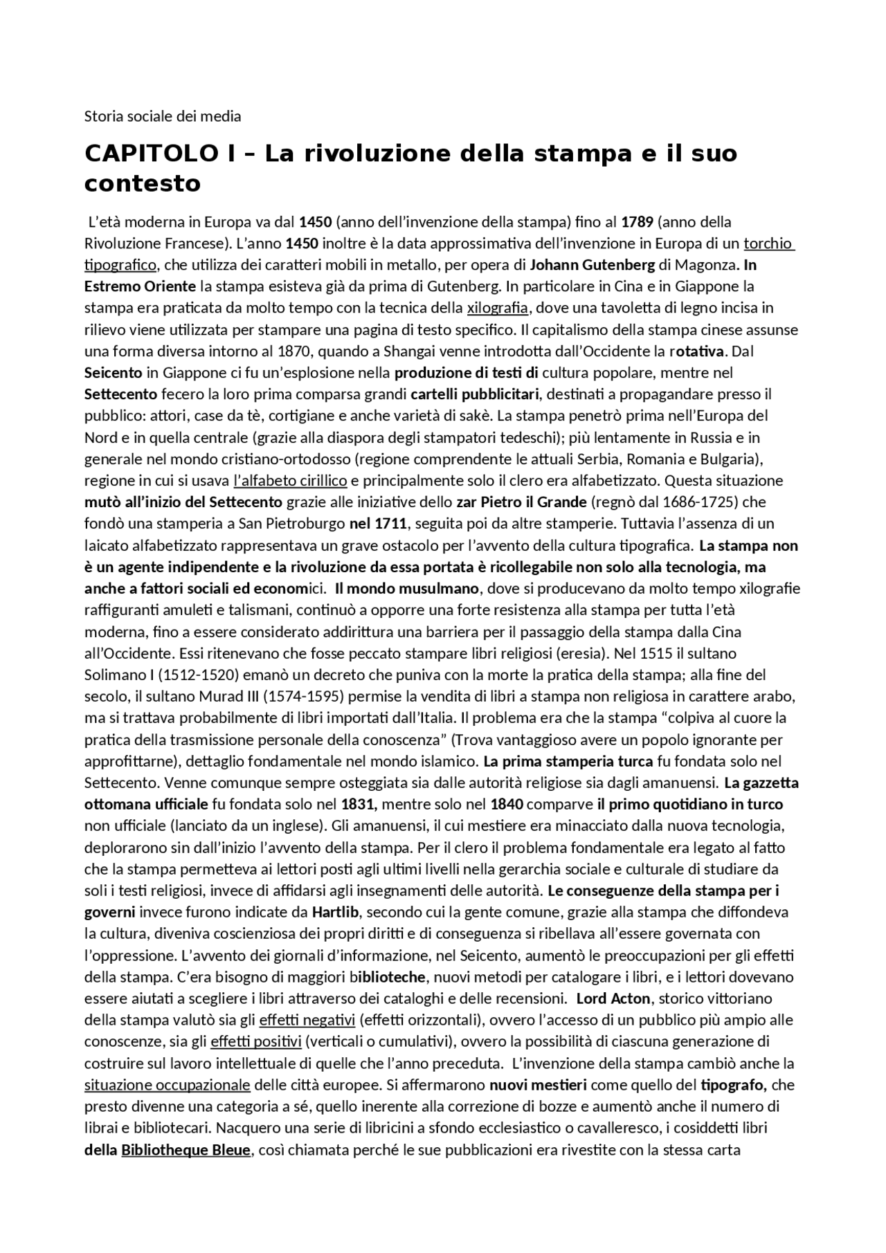Storia Sociale Dei Media Docsity
