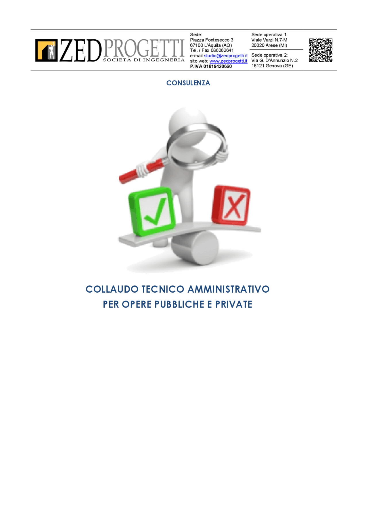 Collaudo tecnico-aministrativo - Docsity