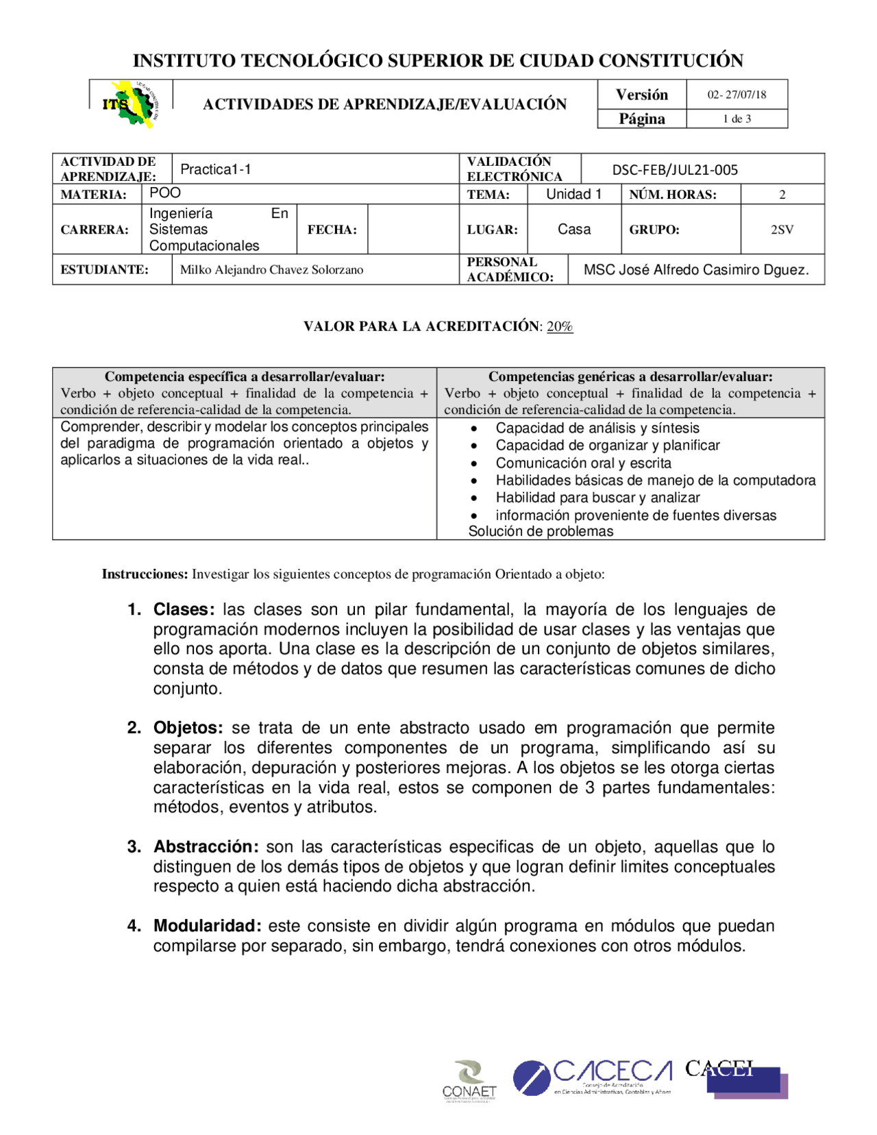 Conceptos De Programacion Orientada En Objeto Apuntes De Programación Java Docsity