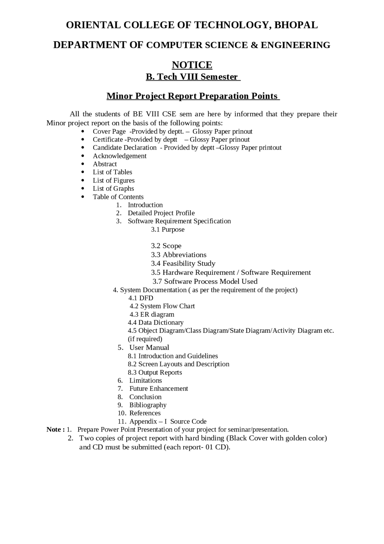 Minnor Project Documentation Docsity