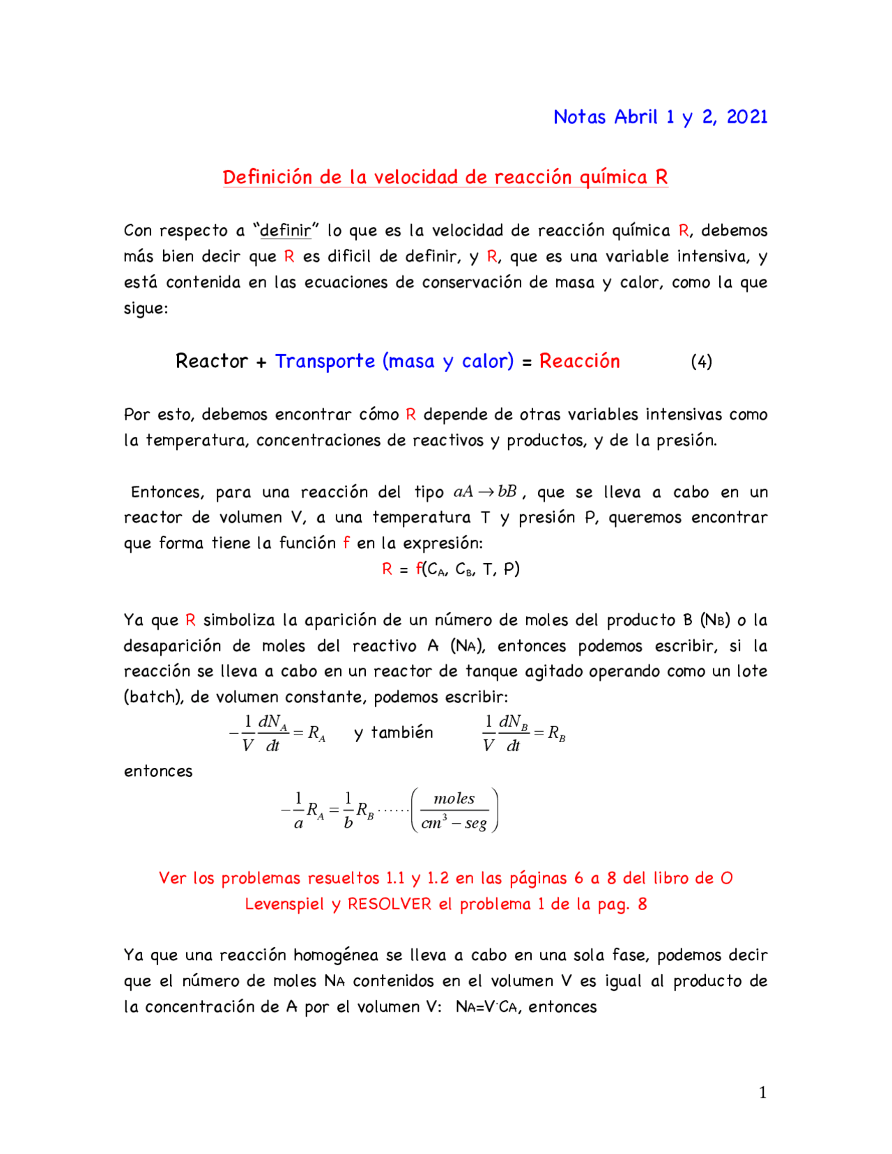 Notas Reactores 0604 Tareas Docsity