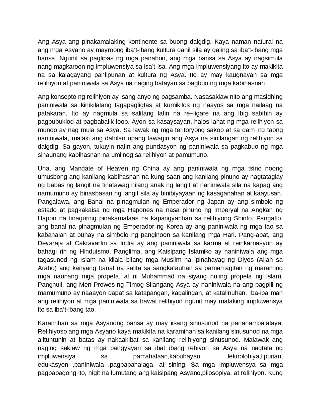 Sanaysay 1 - essay for the students in highschool level - Docsity