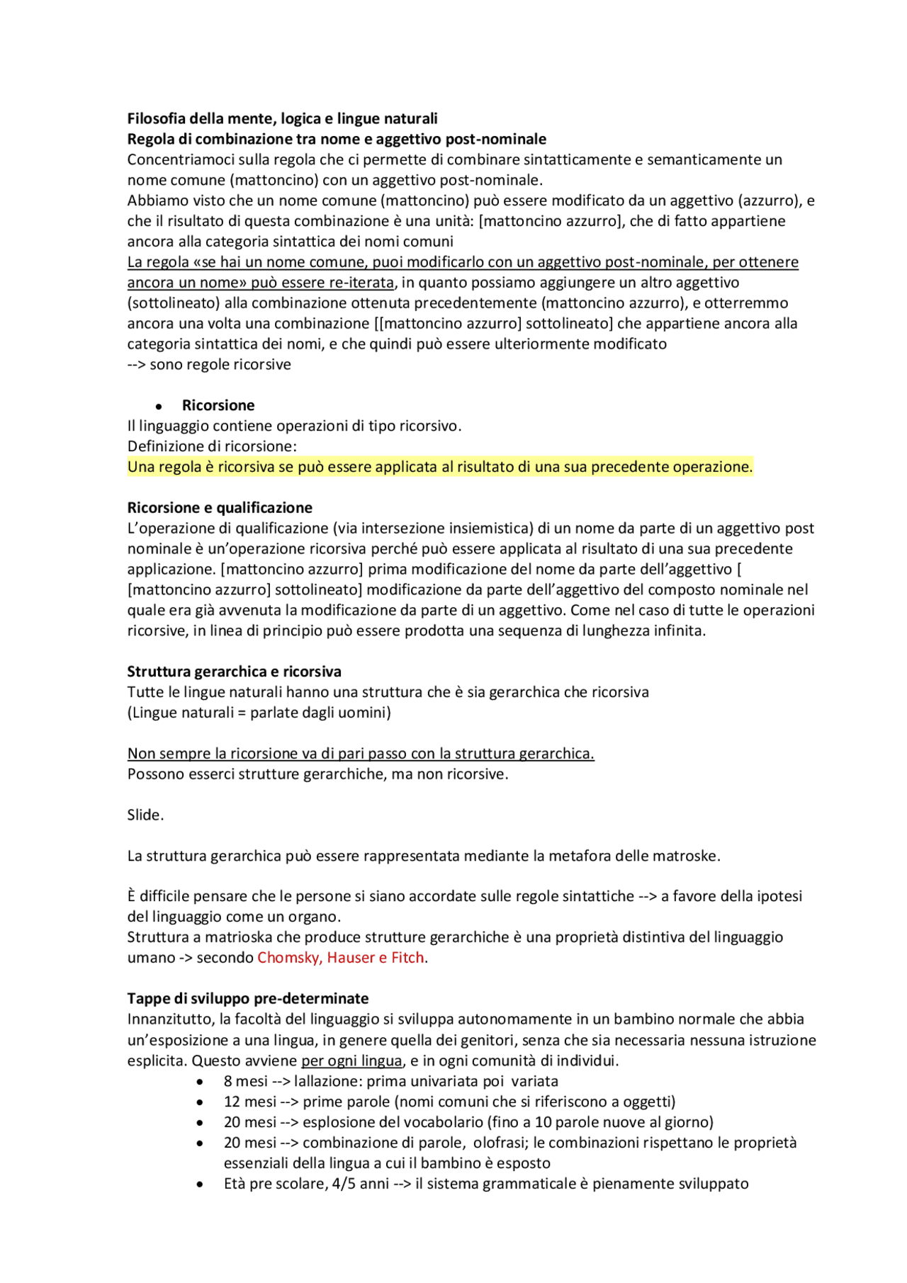 Filosofia Della Mente Docsity