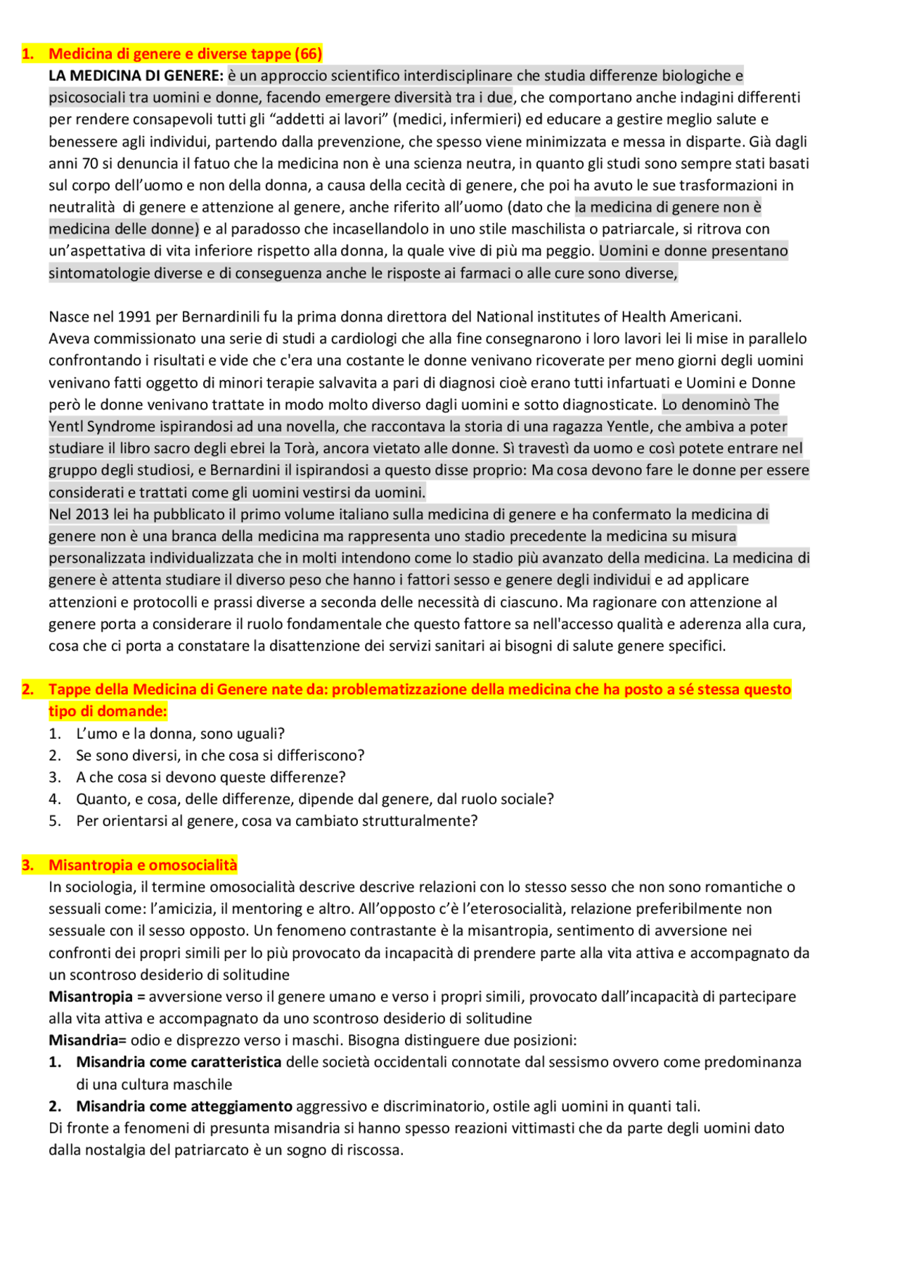 Domande Esame Sociologia Di Genere Docsity