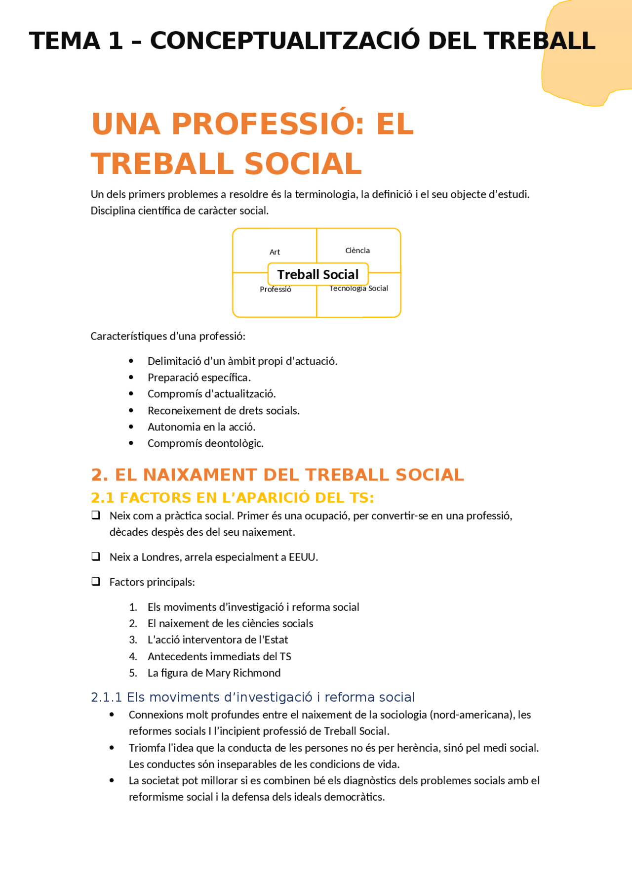 Apunts Fonaments Del Treball Social Docsity