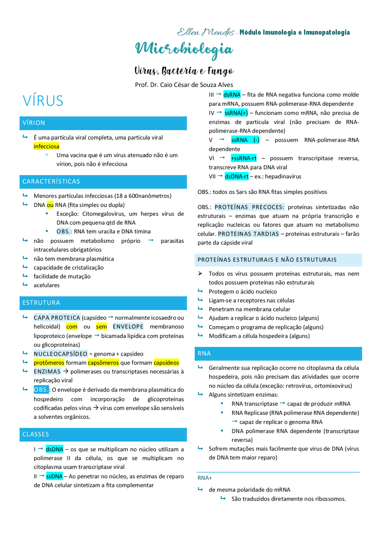 Microbiologia Vírus Bactéria E Fungo Docsity