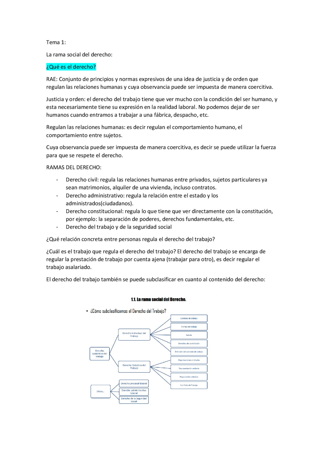 Tema 1 Derecho Del Trabajo Docsity
