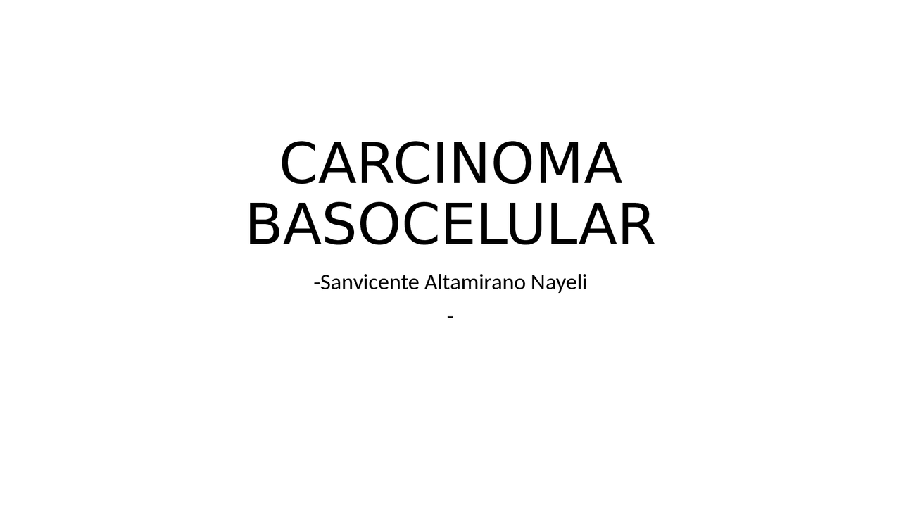 Carcinoma Basocelular Completo Docsity