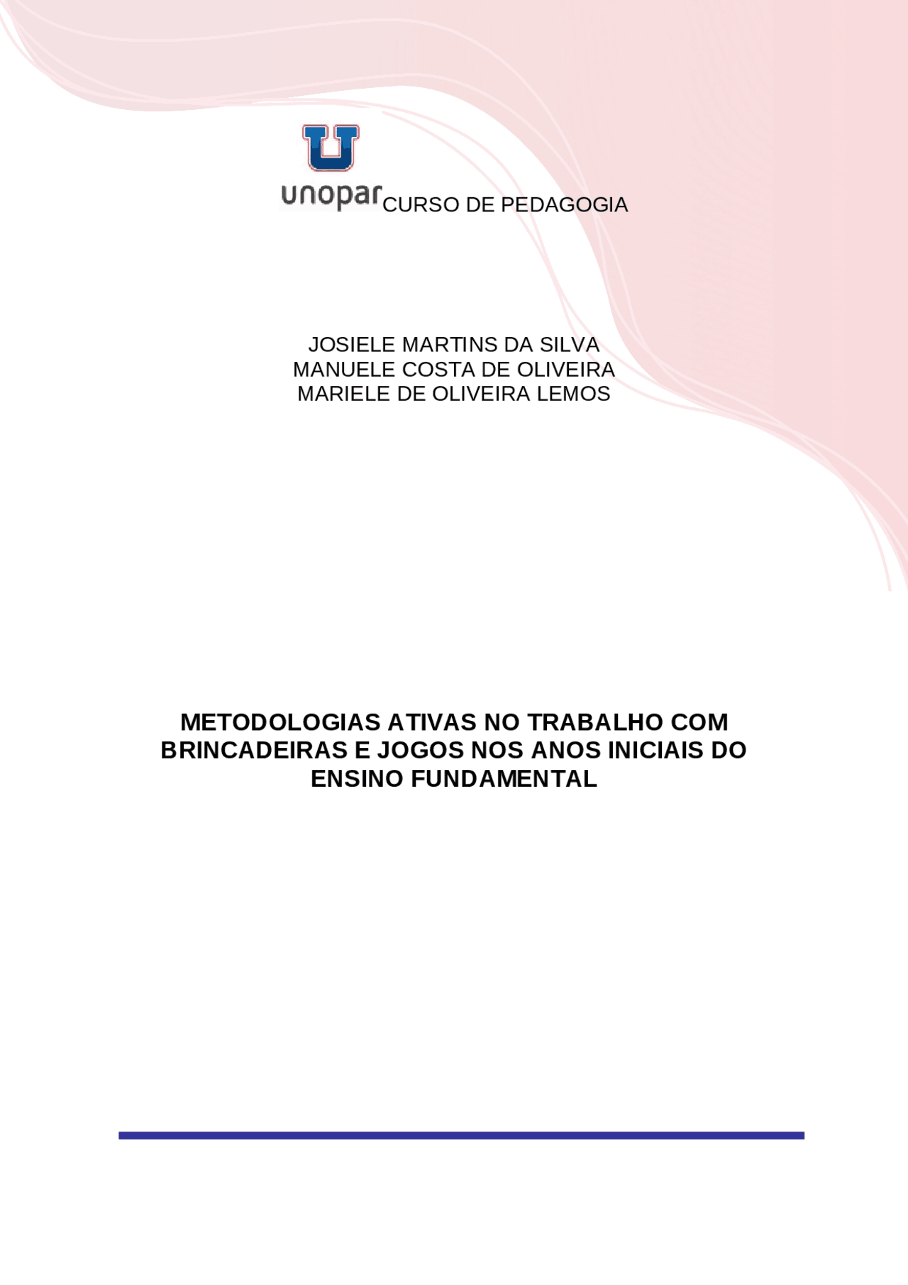 Portifólio 6 Semestre De Pedagogia Docsity