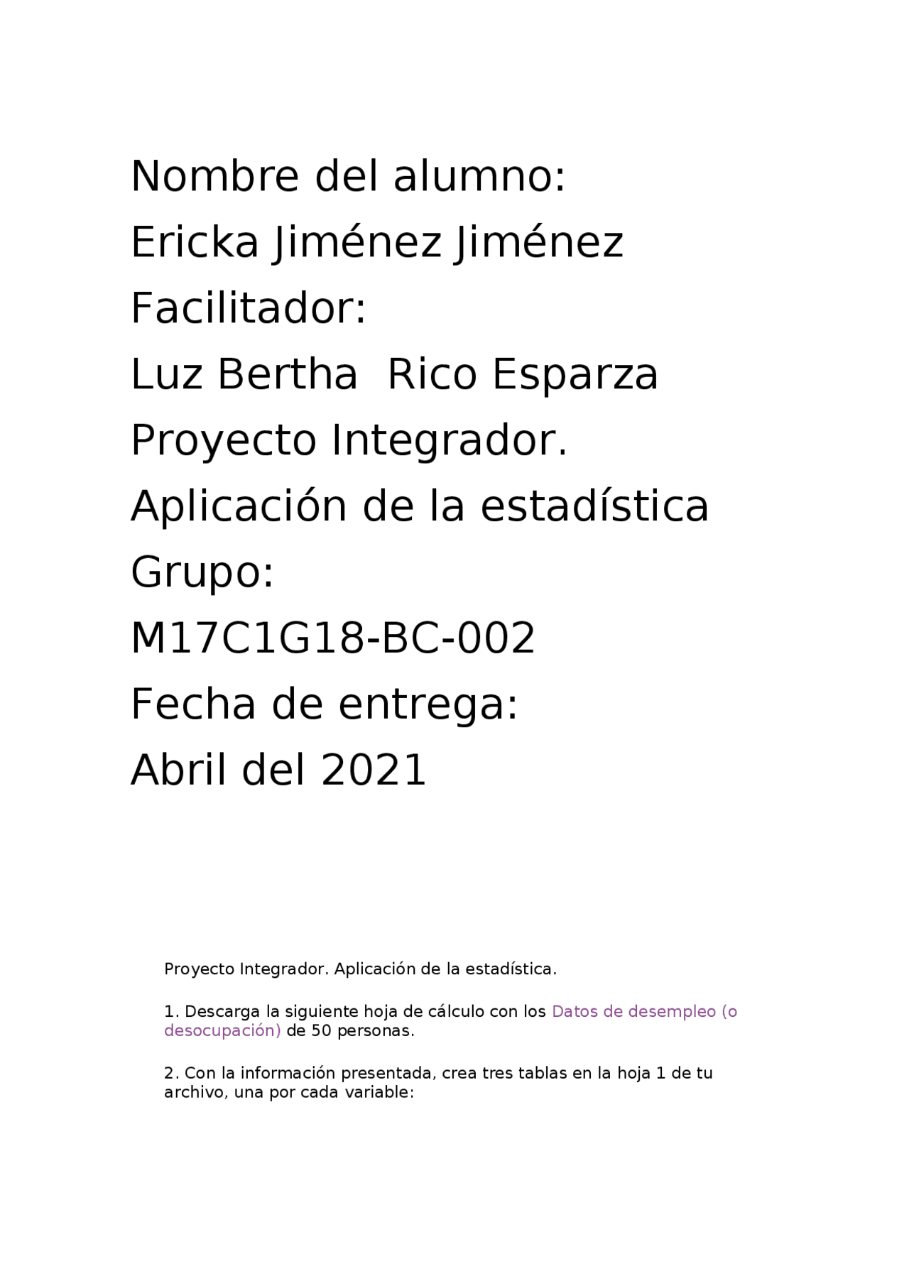 Proyecto Integrador Módulo 17 Ejercicios De Matemáticas Aplicadas A
