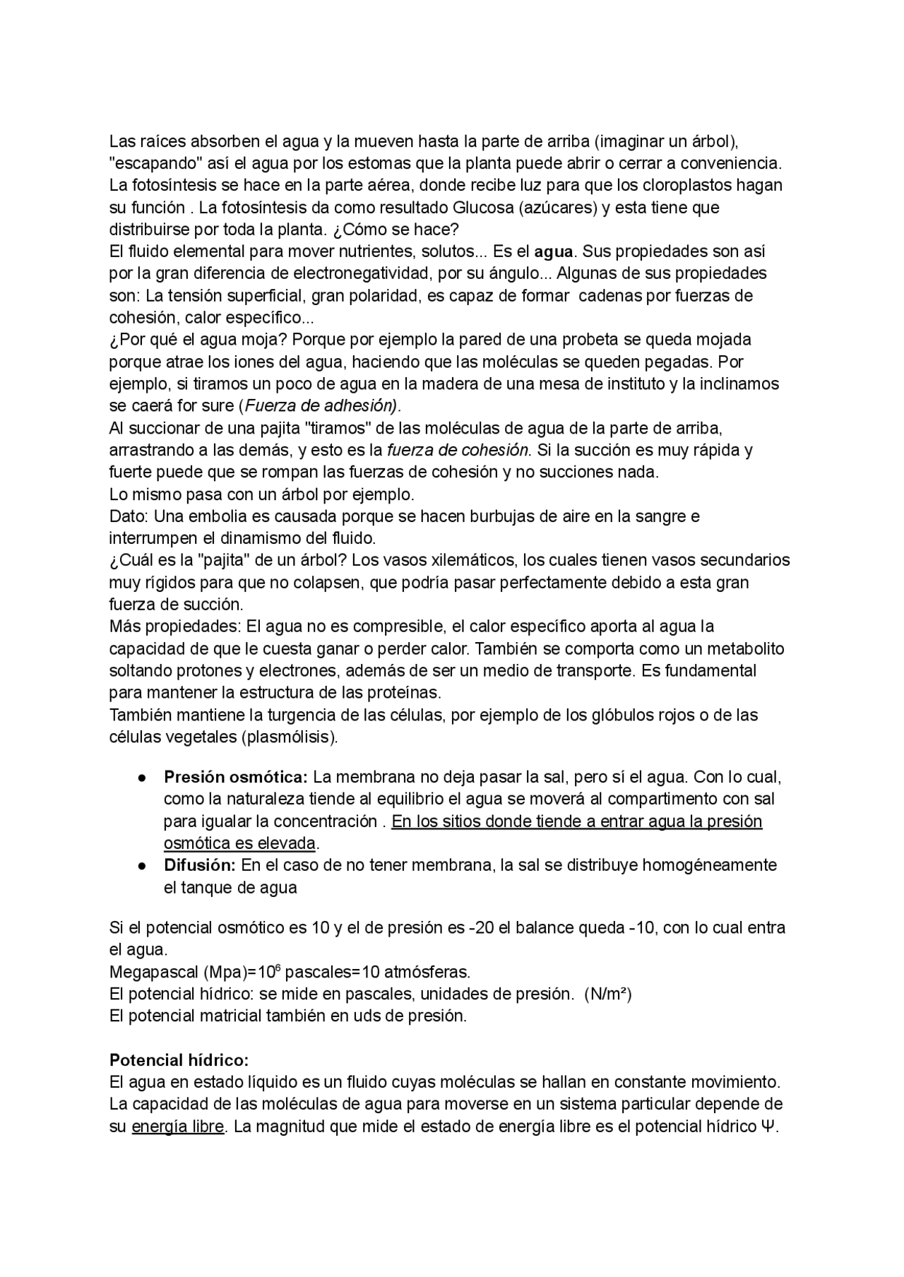 Fisio vegetal tema 1 - Docsity