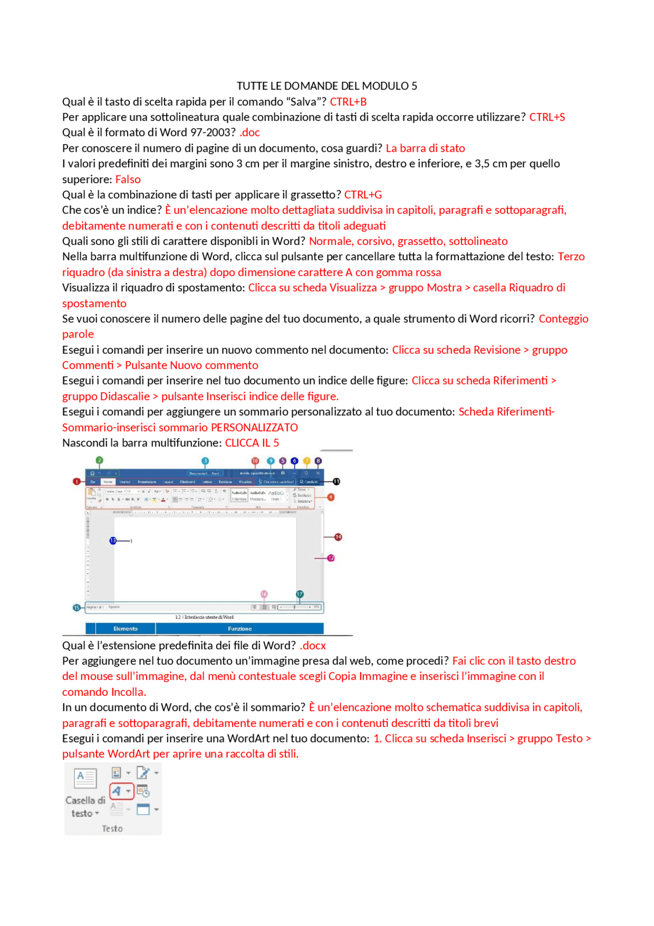 Elaborazione Testi Modulo 5 Eipass Docsity