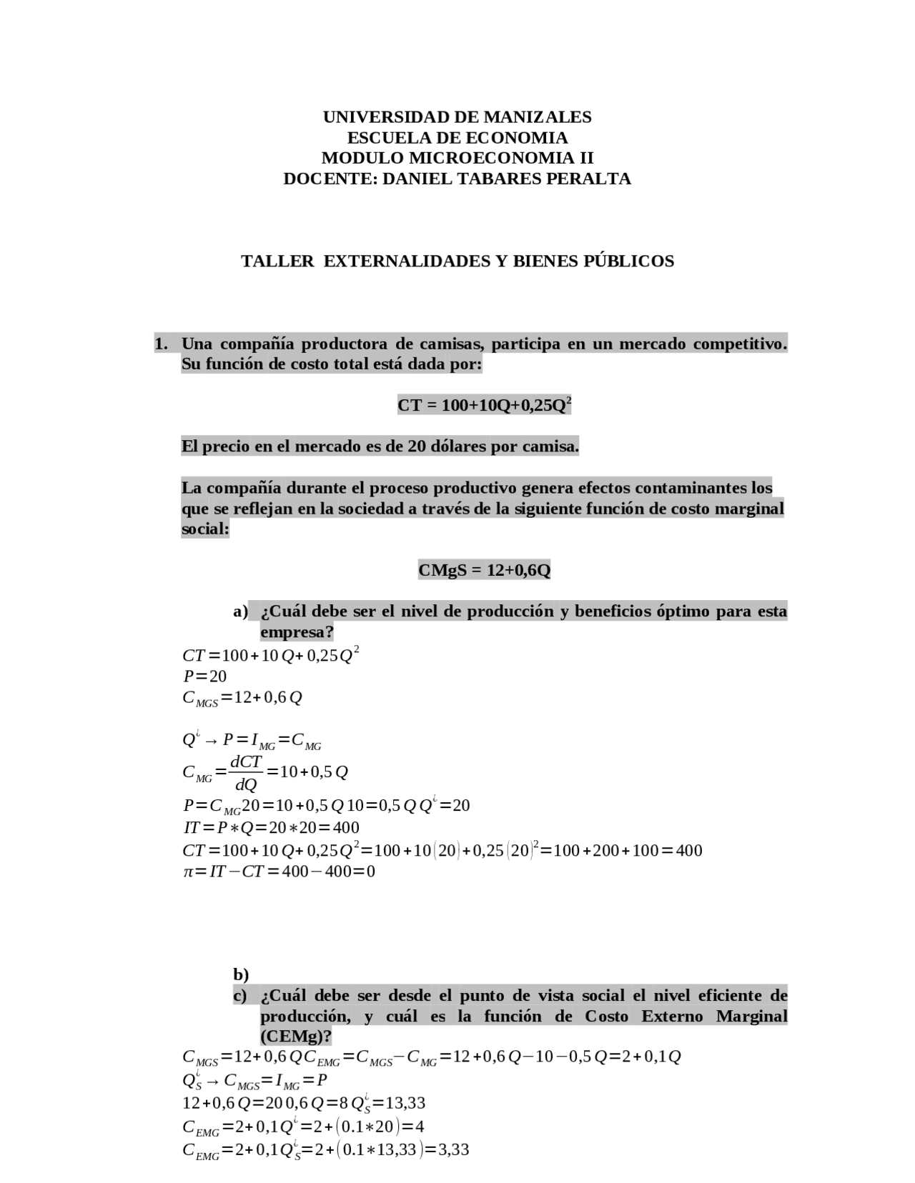 Externalidades Micro Docsity