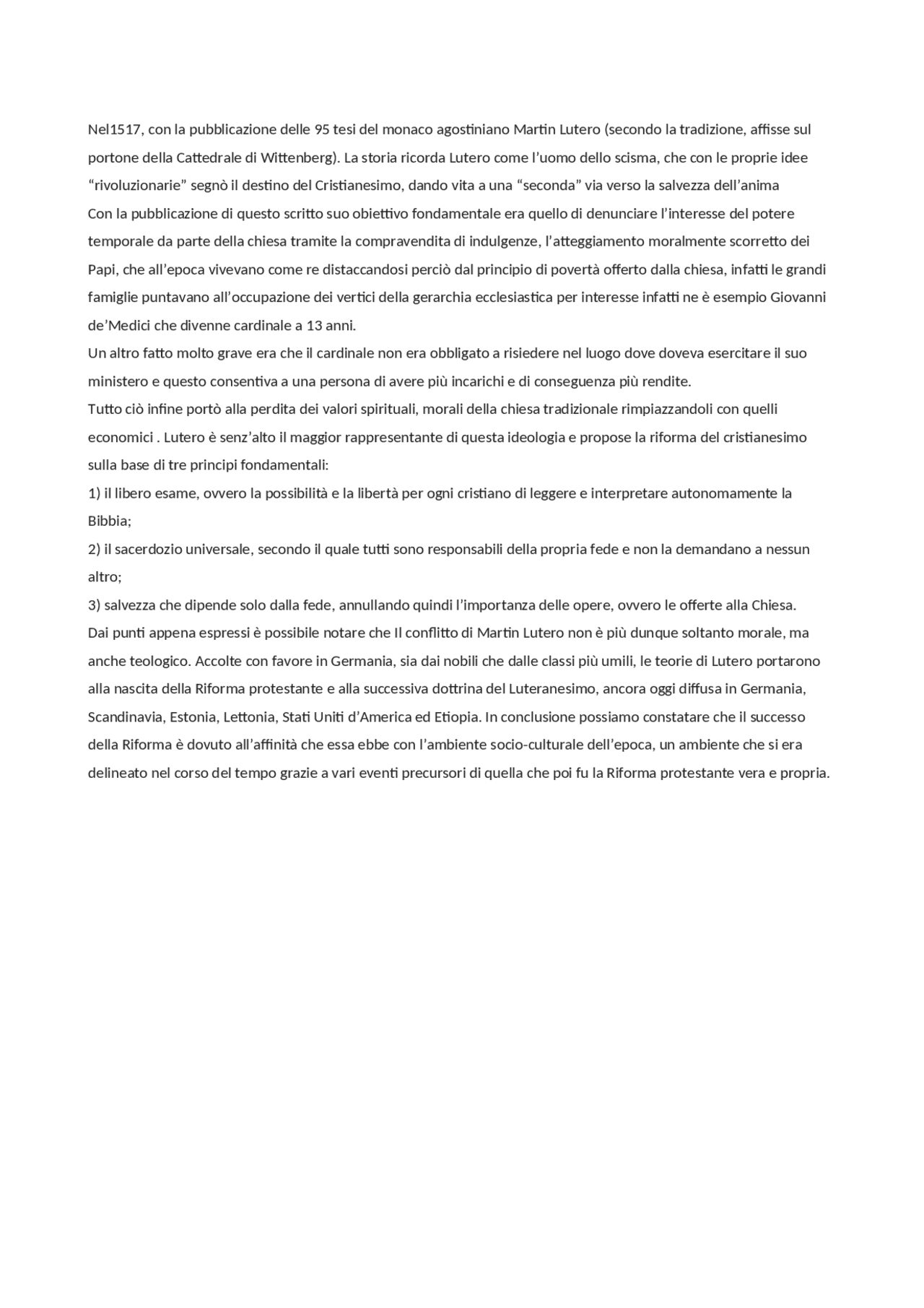 Riforma E Controriforma Docsity