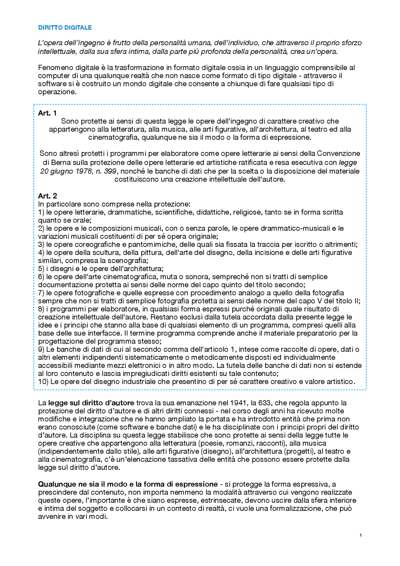 Diritto Digitale Appunti Docsity