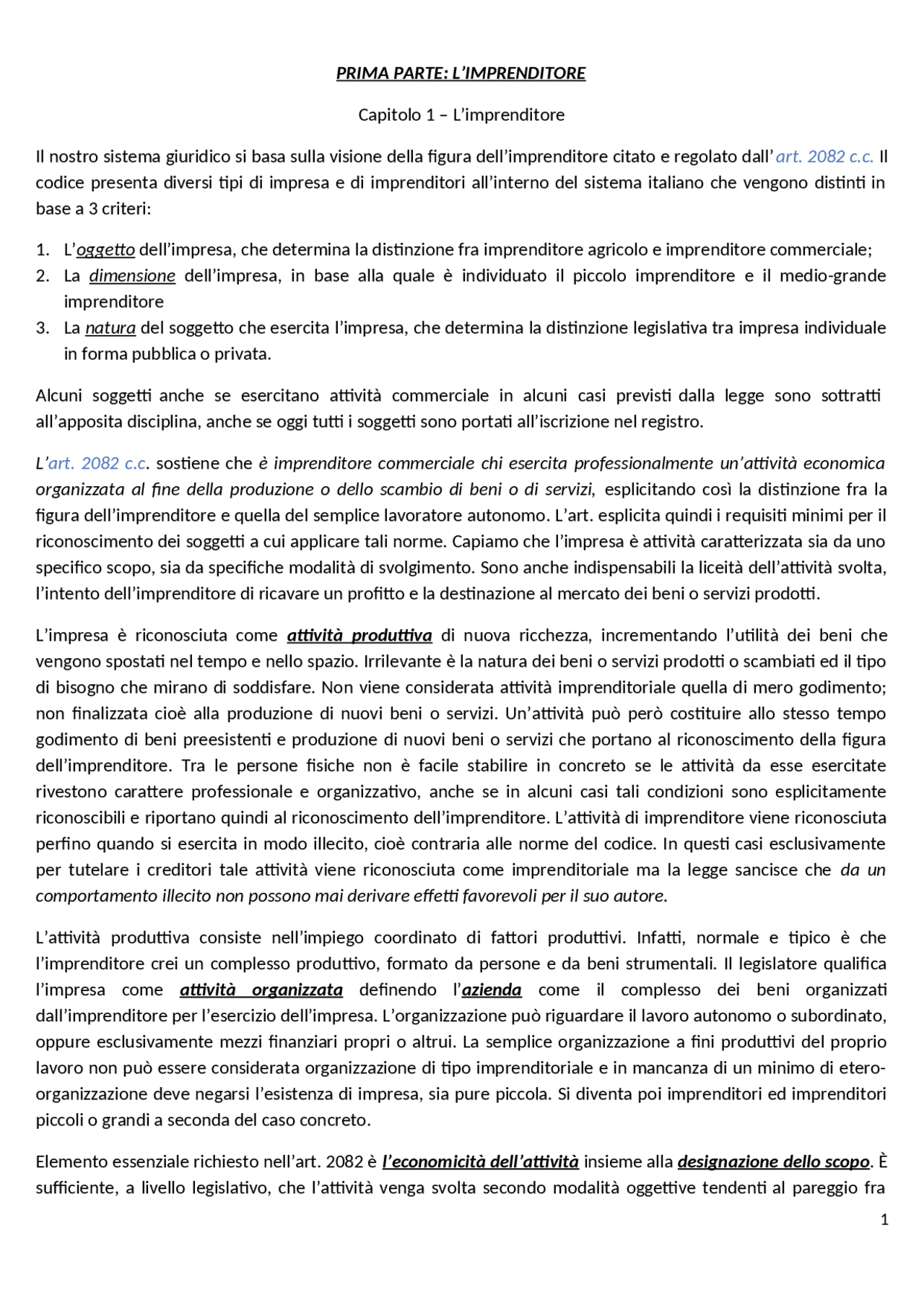 Esame Di Diritto Commerciale Docsity