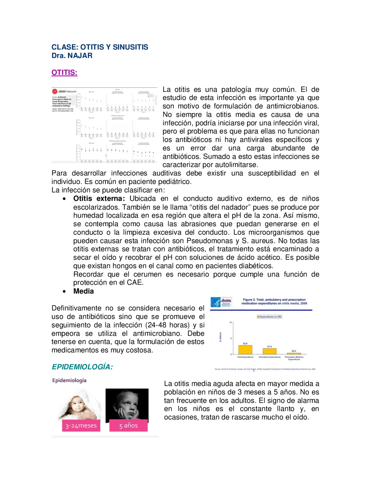 Resumen De Clase Otitis Y Sinusitis Docsity