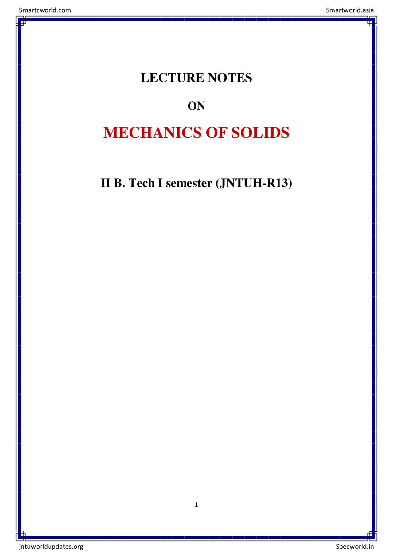 Mechanics of solid materials - Docsity