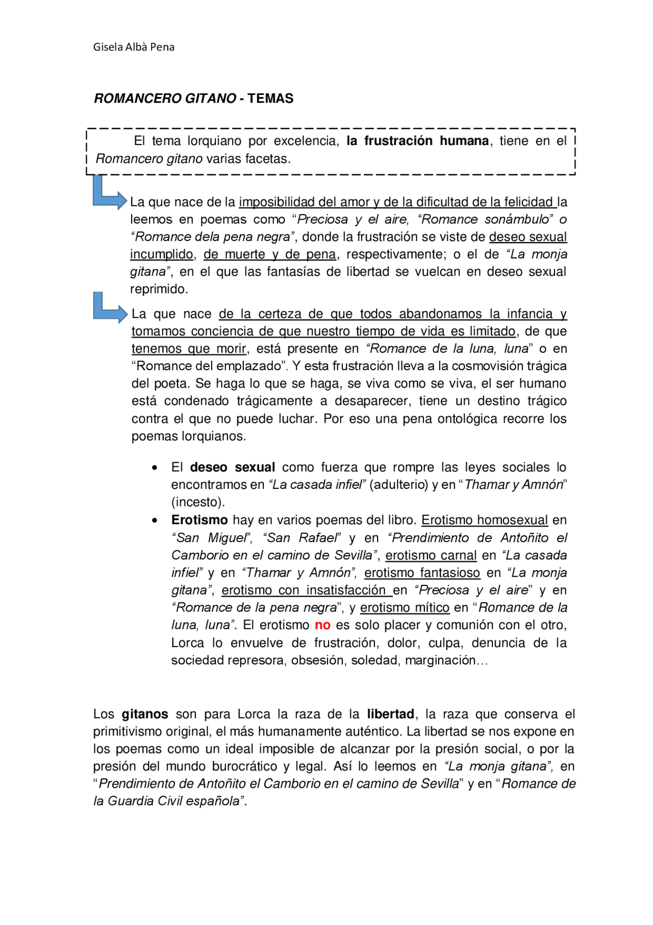 Temas Romancero Gitano - Docsity