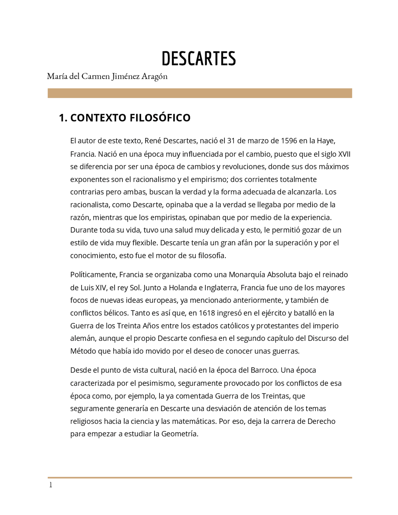 Filosofía De Descartes Docsity