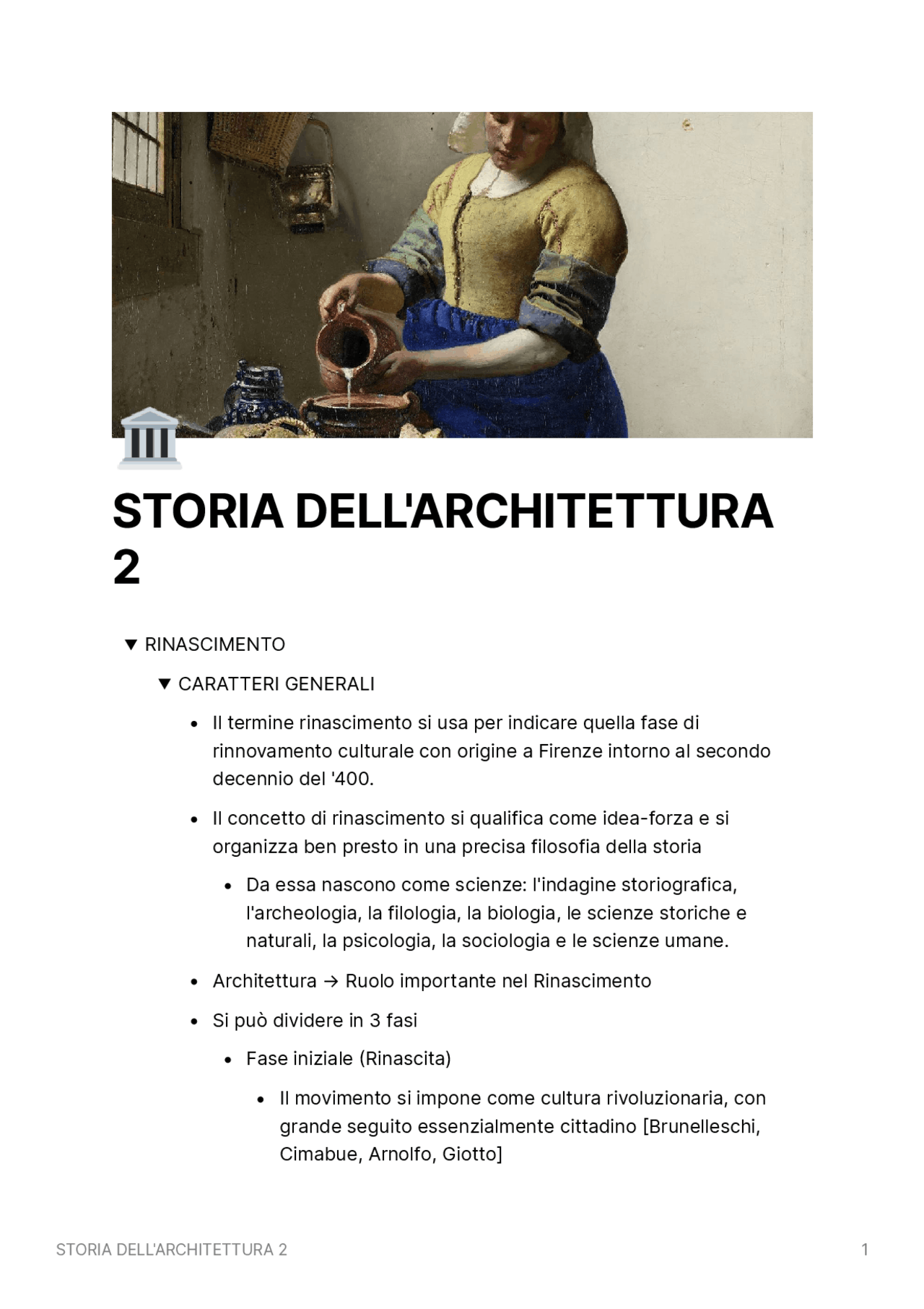 Rinascimento E Brunelleschi Repishti Docsity