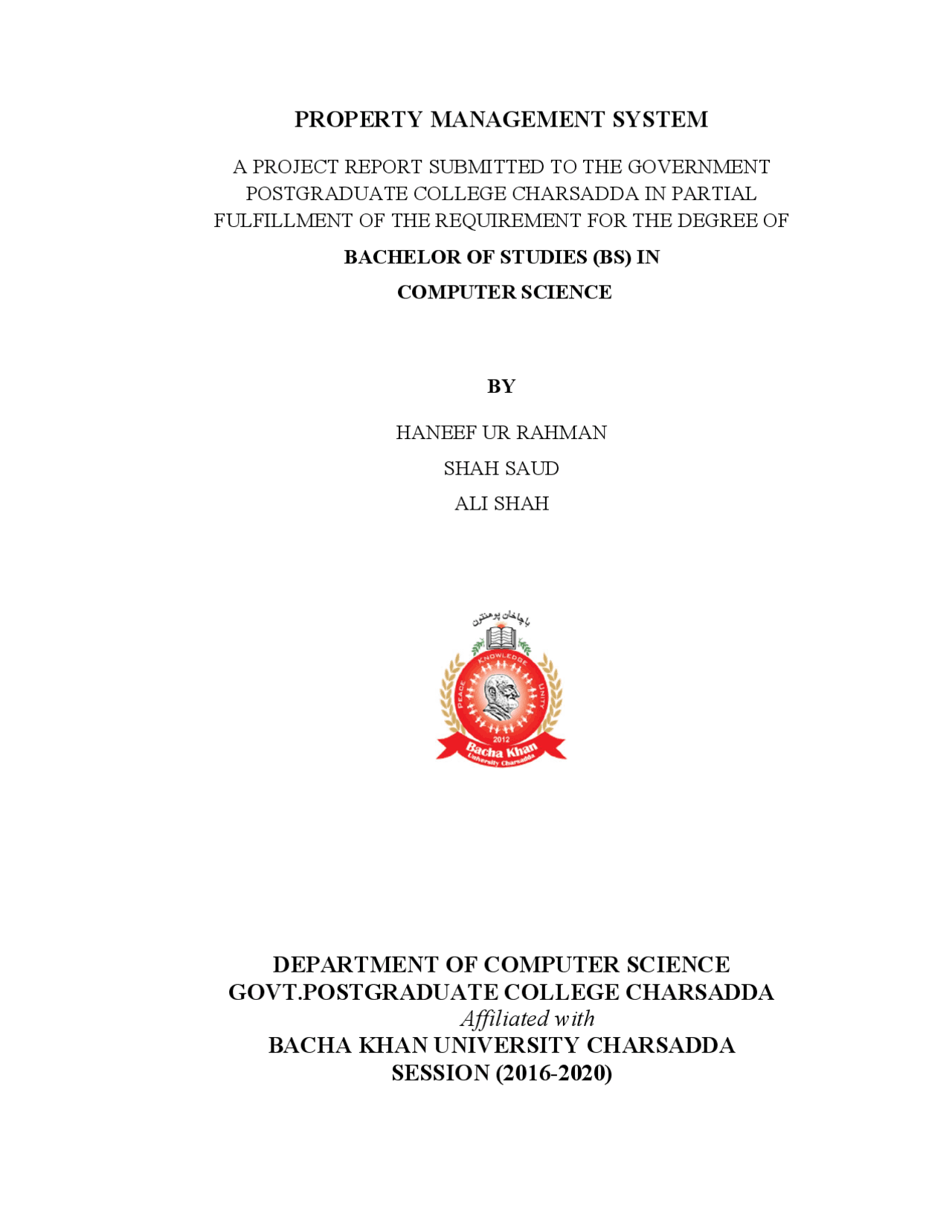 Property Management System thesis | Thesis Computer Science | Docsity