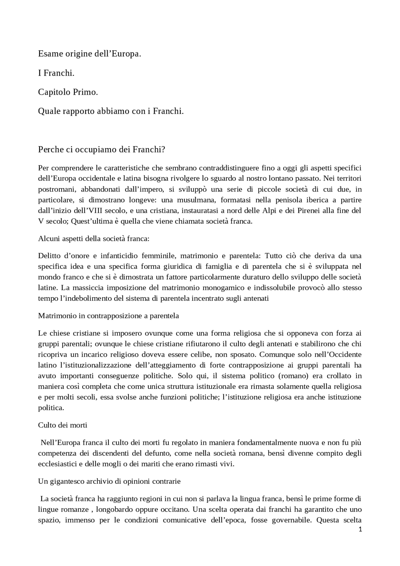 I Franchi Bernhard Jussen Docsity