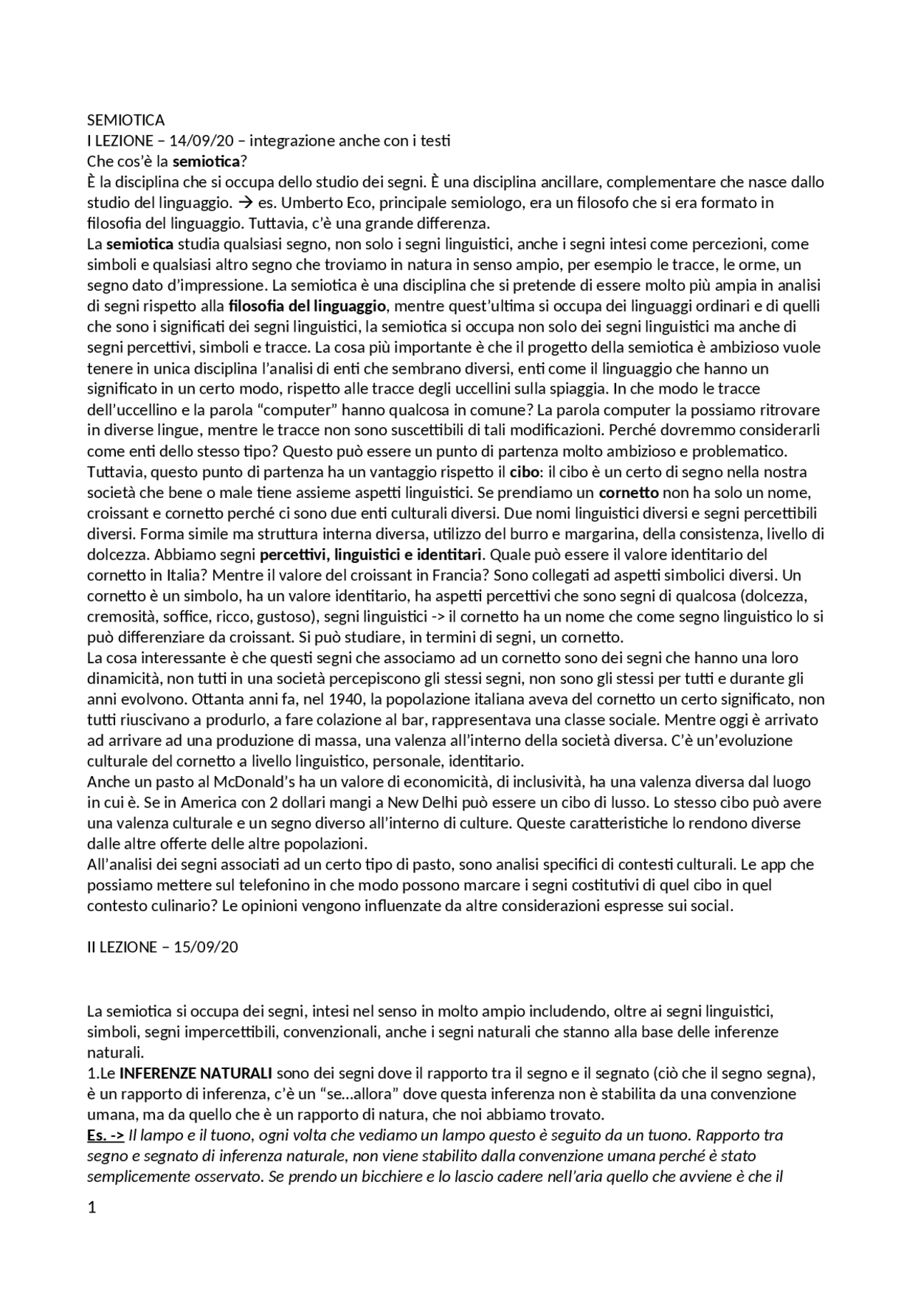 Appunti Di Semiotica Docsity