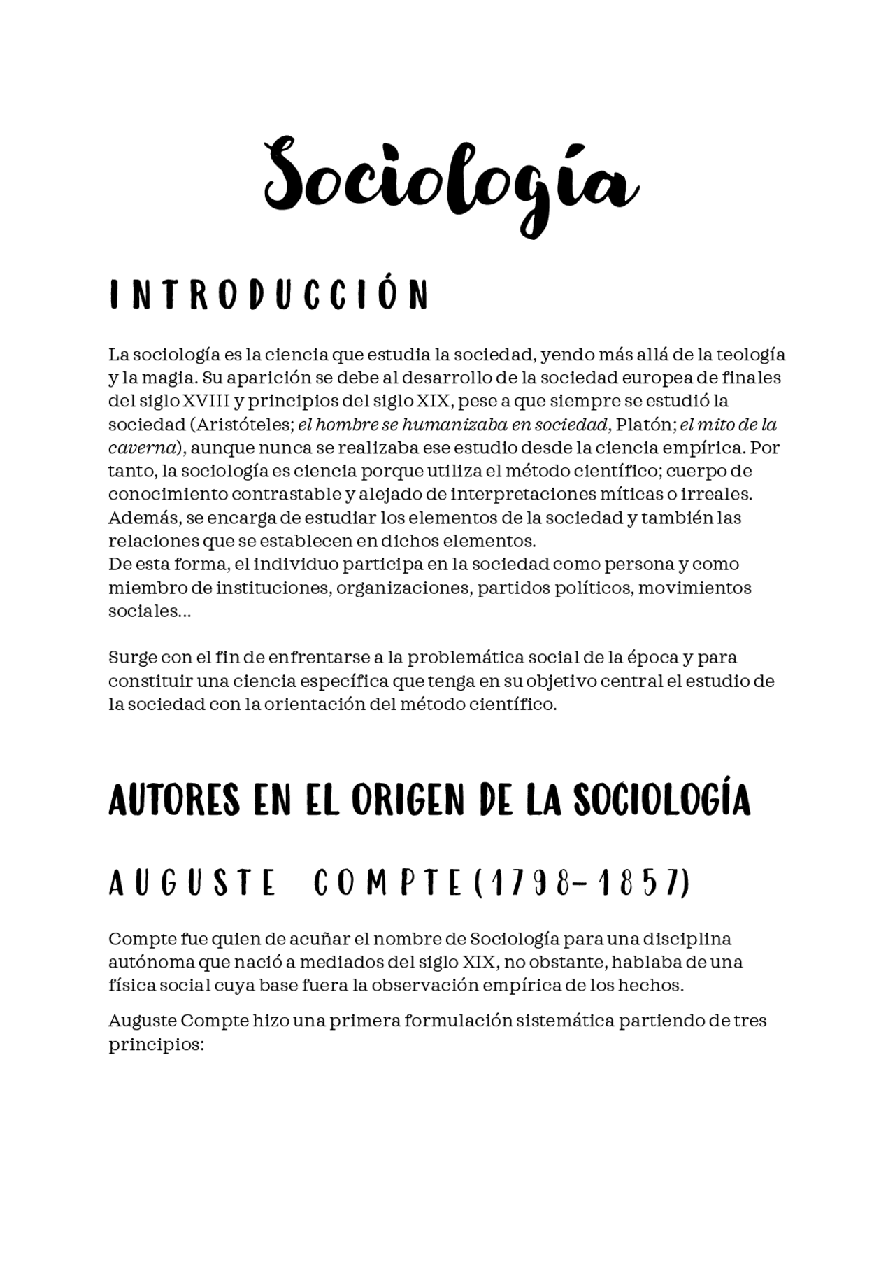 Apuntes De Sociología Docsity