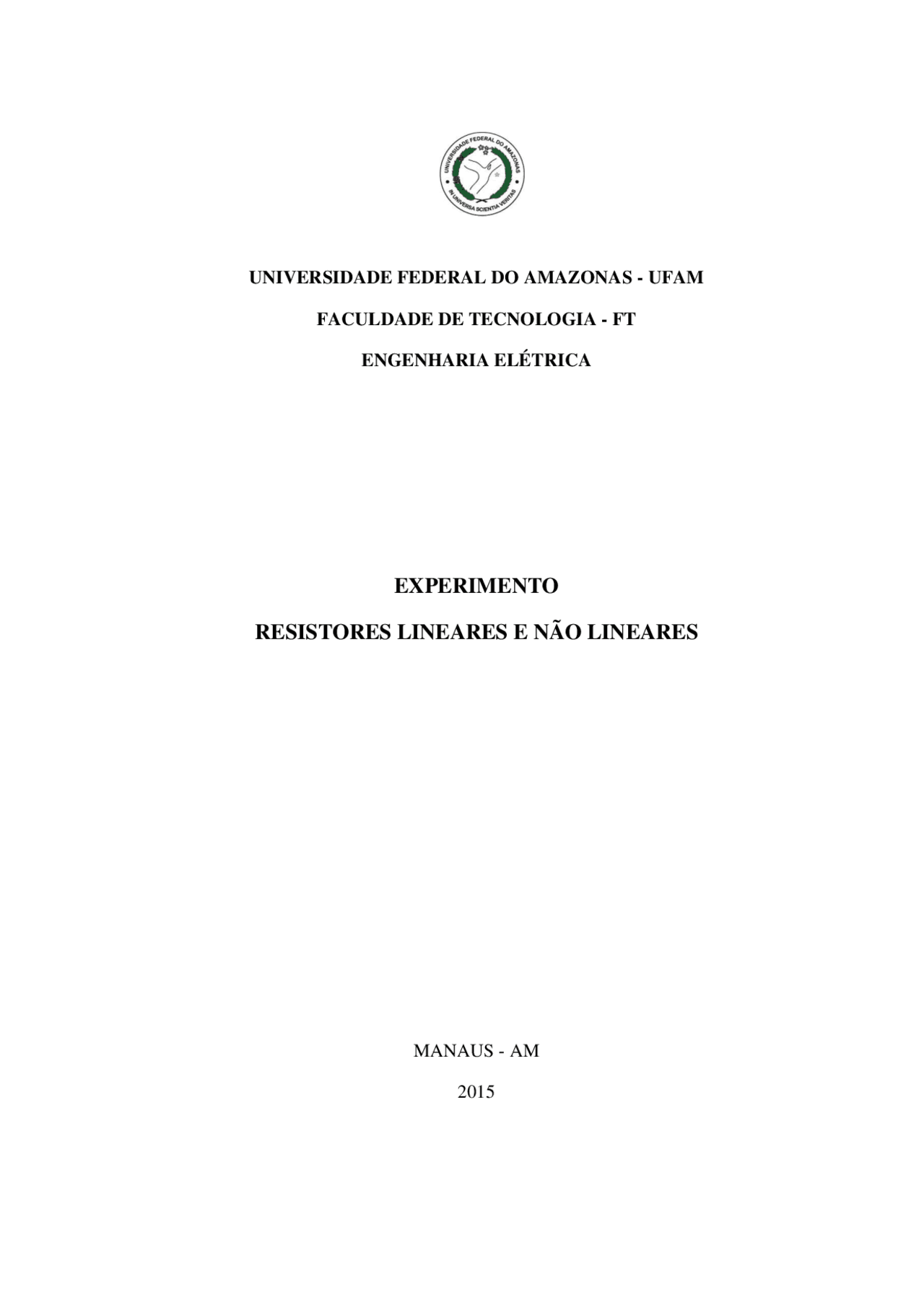 Lei De Ohm Realizado Para Aula Experimental De Fisica 2 E Docsity