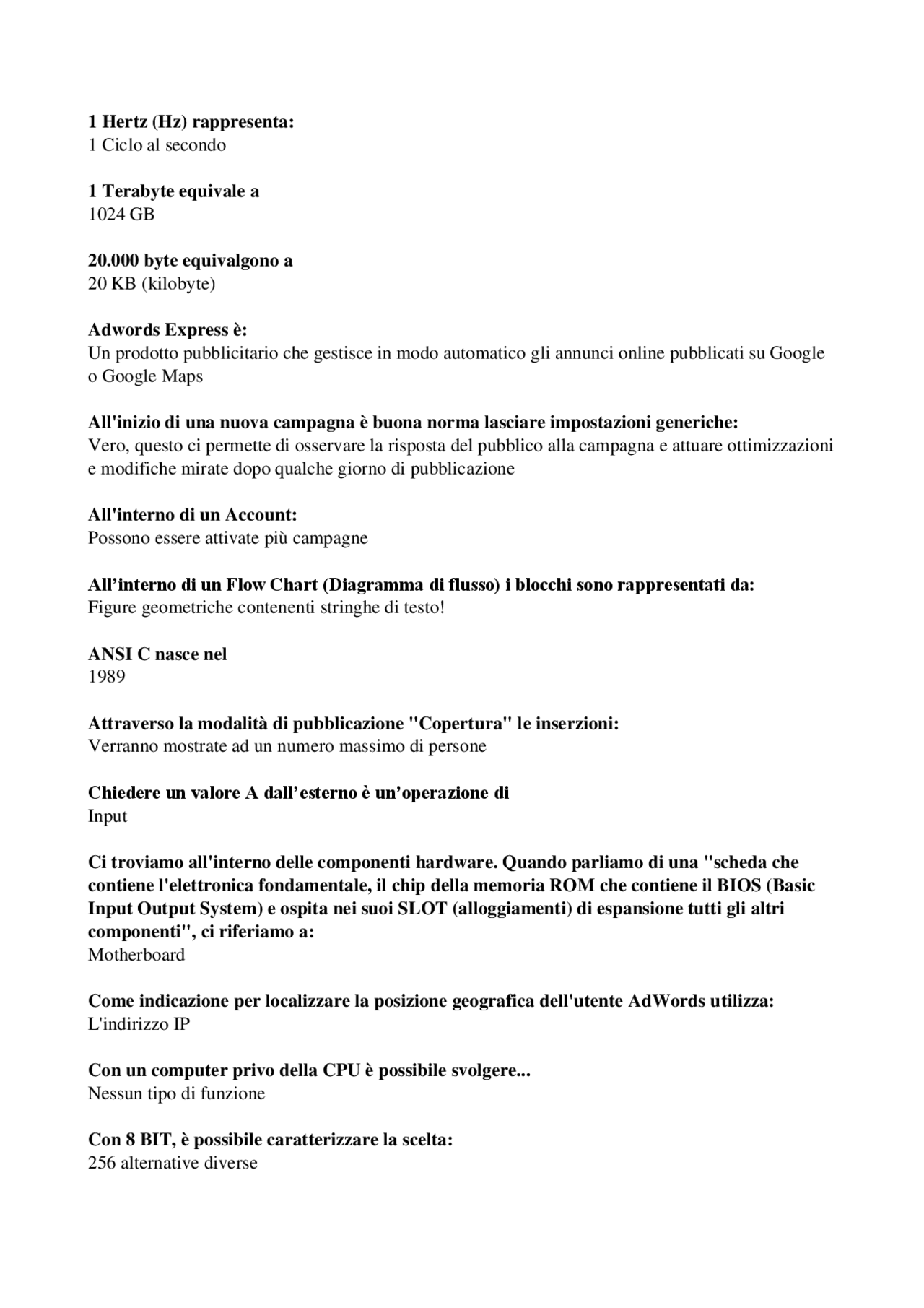 Sistemi Informatizzati L 15 Pegaso 2021 Docsity