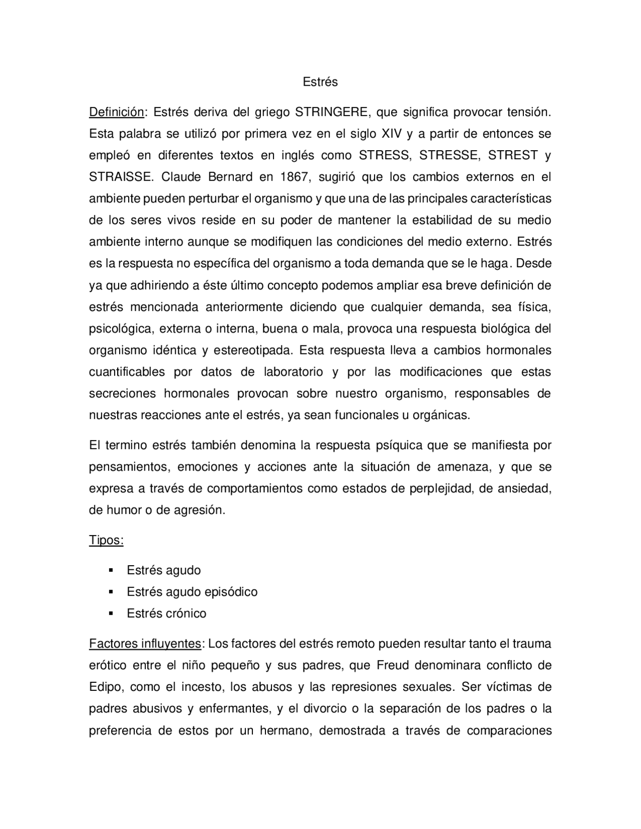 Estrés: Definición, Tipos y Factores | Lecture notes Business Strategy ...
