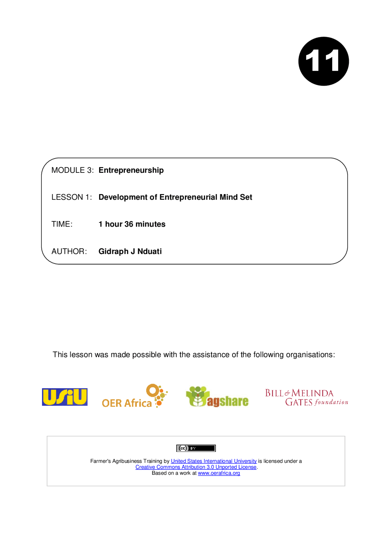 Entrepreneurship Module 3 | Lecture notes Mathematics | Docsity