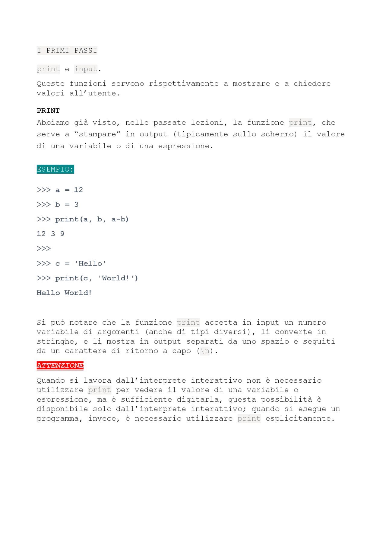 Python Formulario Perfetto Appunti Di Informatica Industriale Docsity