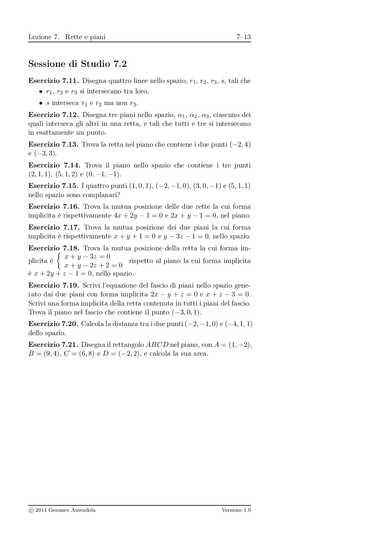 Esercizi svolti Complementi Matematica - Docsity