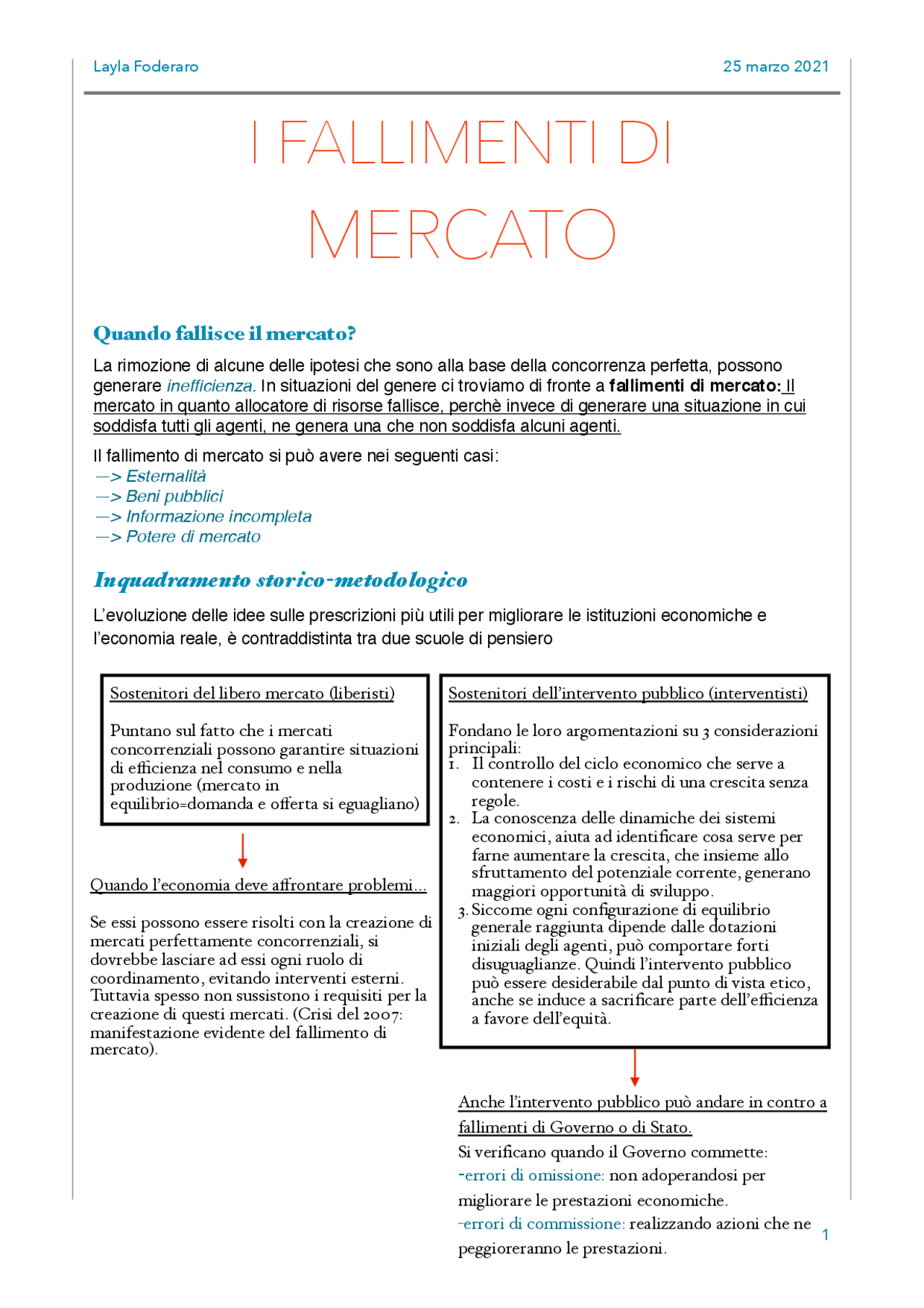I Fallimenti Di Mercato Appunti Di Microeconomia Docsity