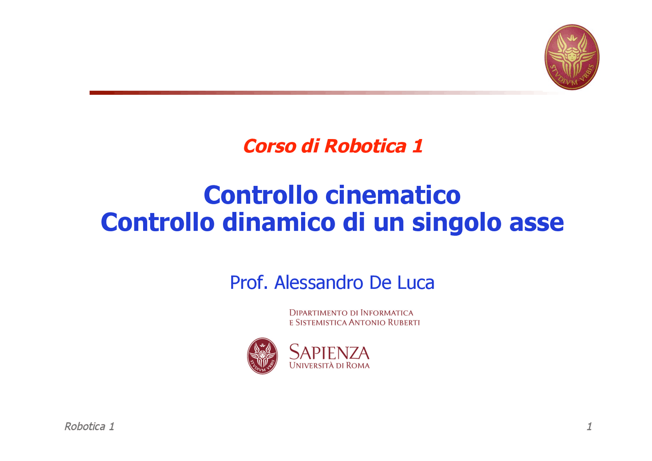 Cinematica e dinamica - Docsity