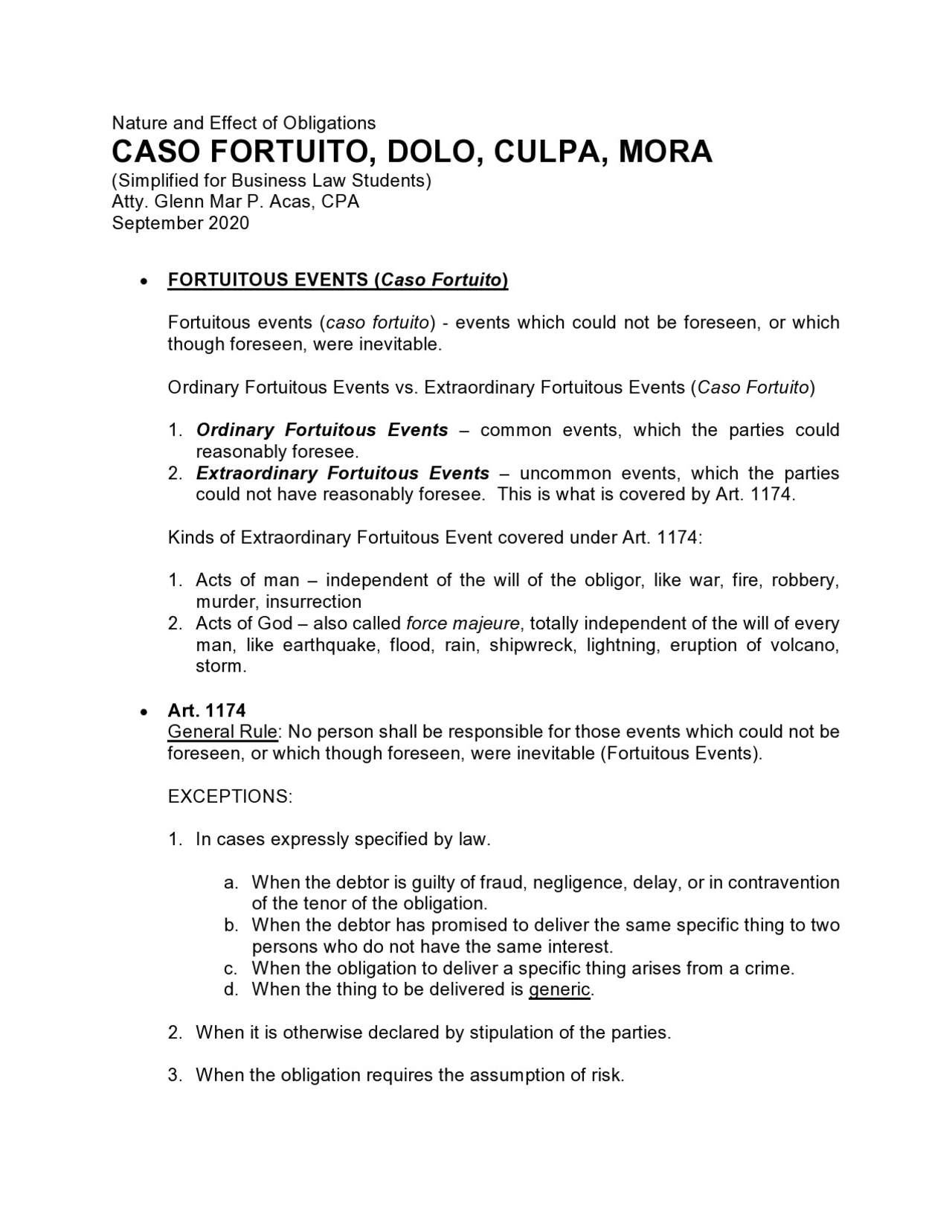 Obligation and contract - Docsity