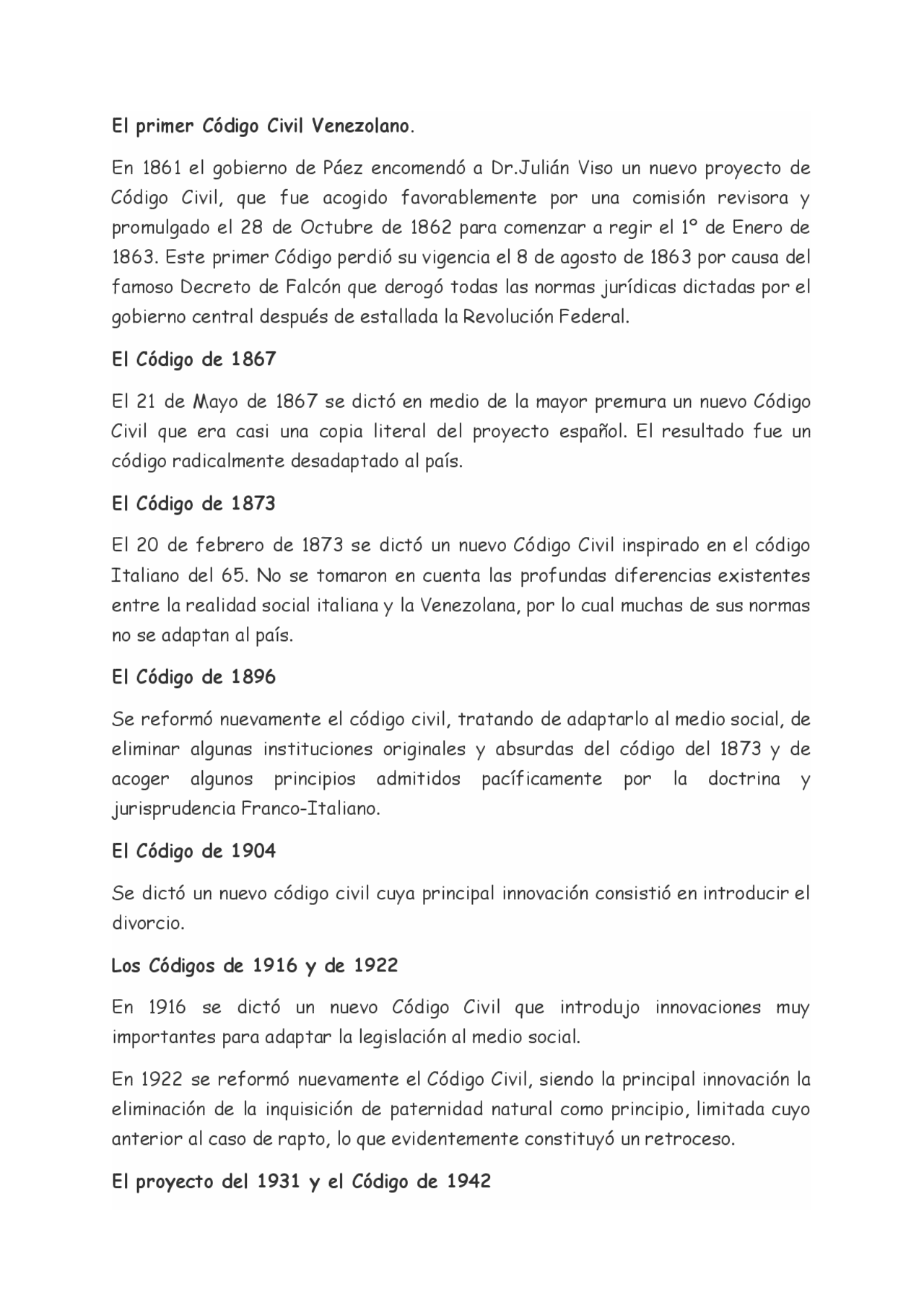 Codigo Civil venezolano - Docsity